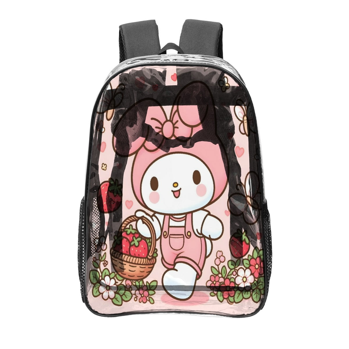 My Melody Pattern Transparent Backpack Lightweight And fashionable ...
