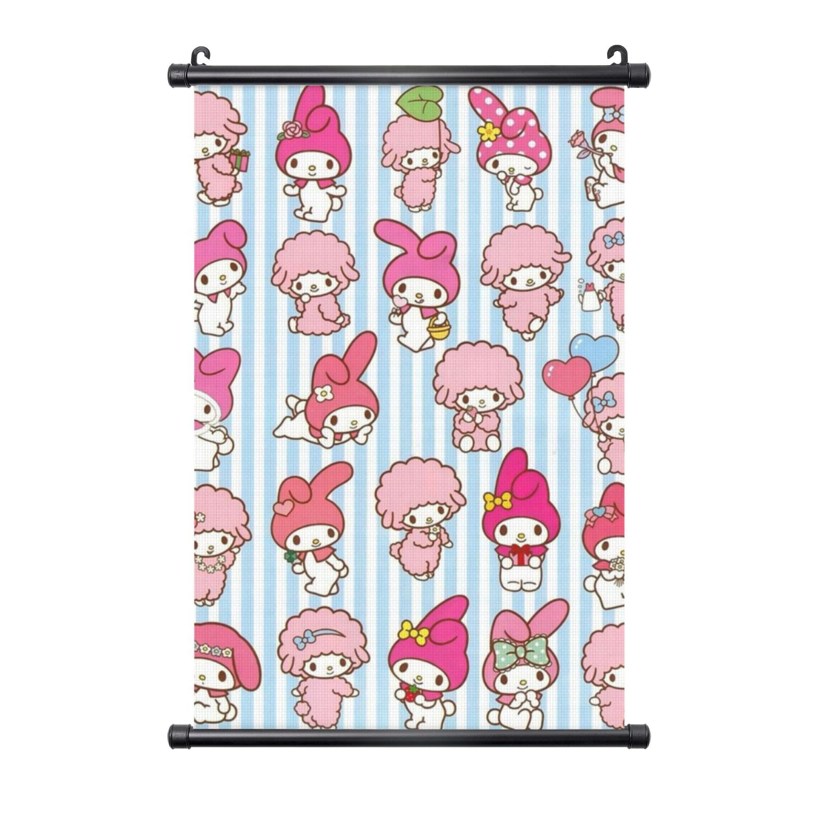 My Melody Poster Black Plastic Shaft Hanging Posters Wall Hanging Art ...