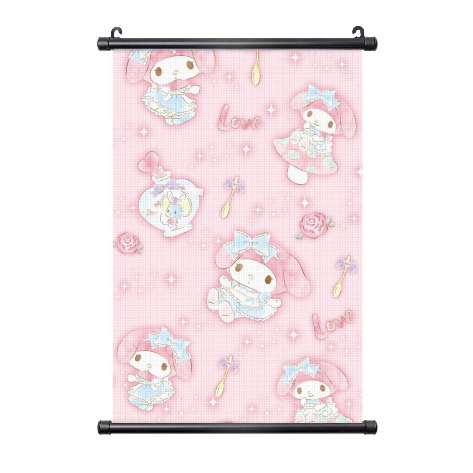 My Melody Poster Black Plastic Shaft Hanging Posters Wall Hanging Art ...
