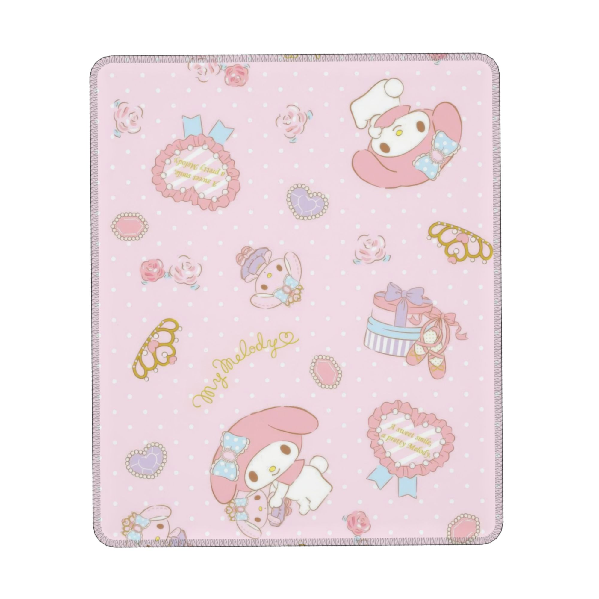 My Melody Rubber Lock Edge Mouse Pad (Vertical) Office Mouse Pad Home ...
