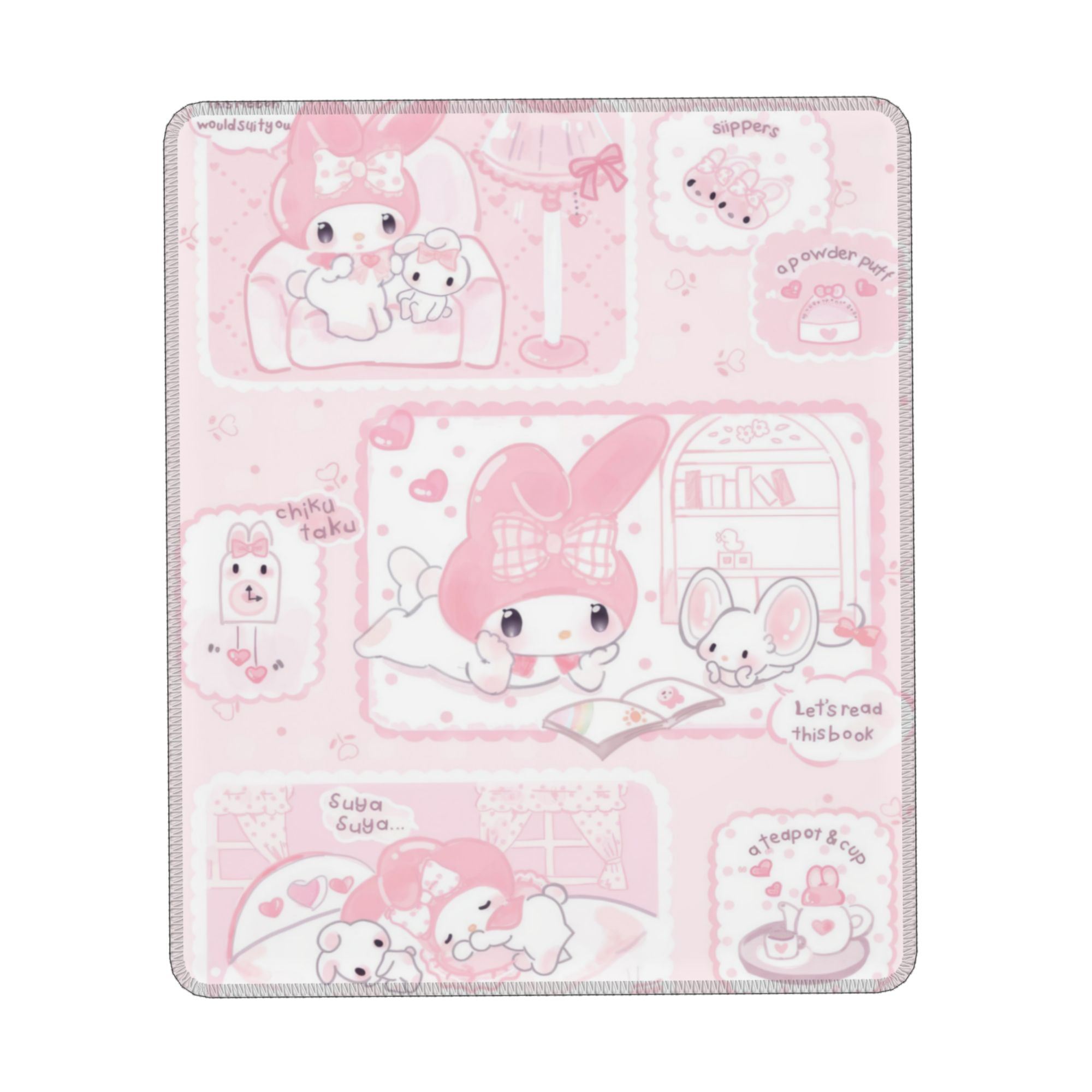 My Melody Rubber Lock Edge Mouse Pad (Vertical) Office Mouse Pad Home ...