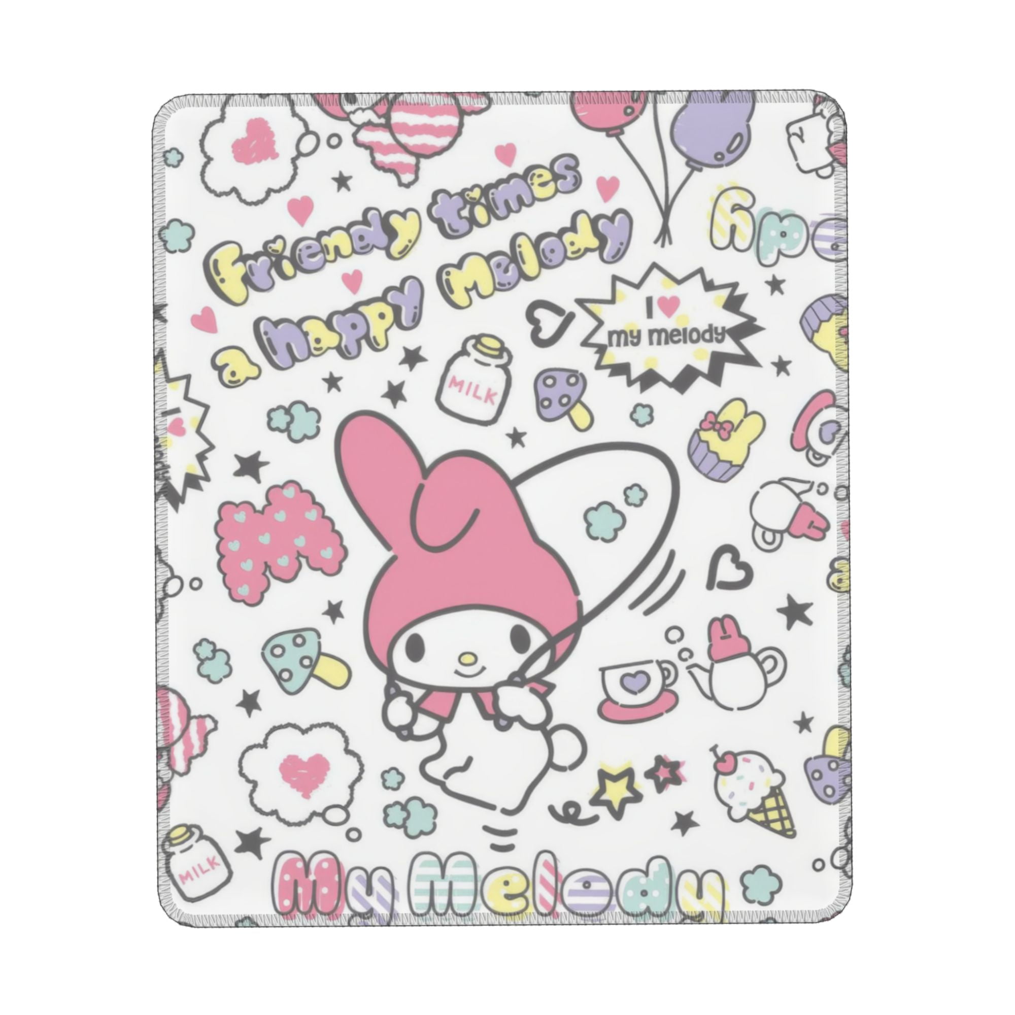 My Melody Rubber Lock Edge Mouse Pad (Vertical) Office Mouse Pad Home ...