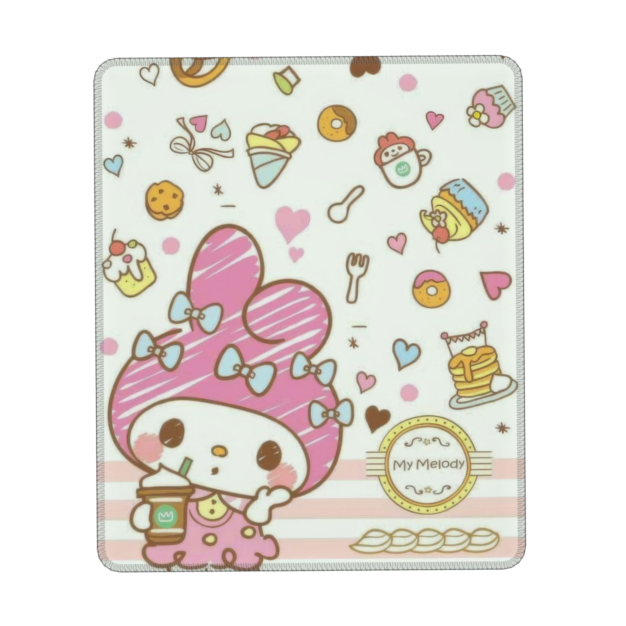 My Melody Rubber Lock Edge Mouse Pad (Vertical) Office Mouse Pad Home ...
