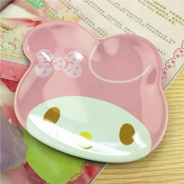 My Melody Sanrio Dinner Plate Hello Kitty Anime Baby Children Kawaii ...