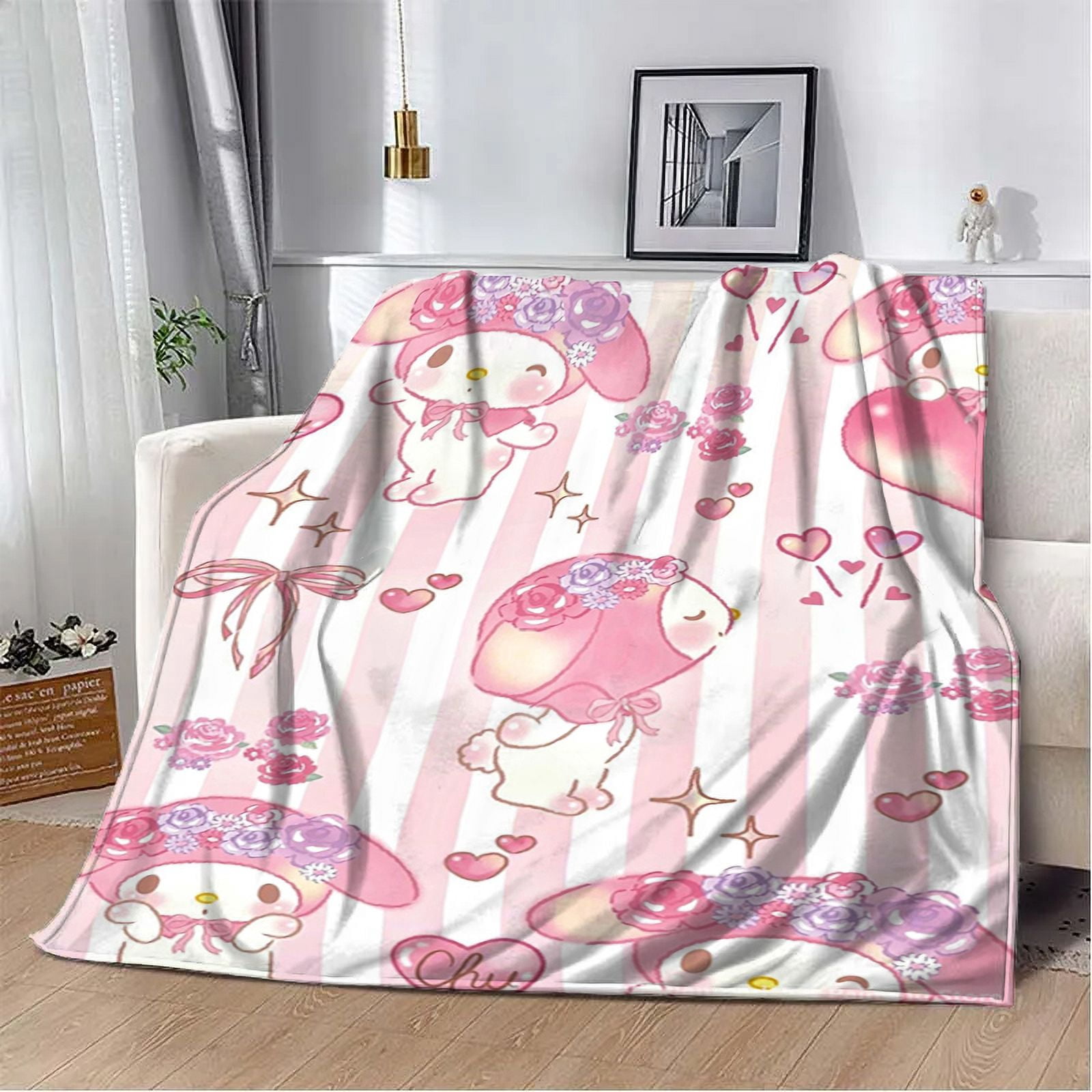 My Melody Sanrio Plush Nap Cartoon Travel Blanket Gifts - Walmart.com