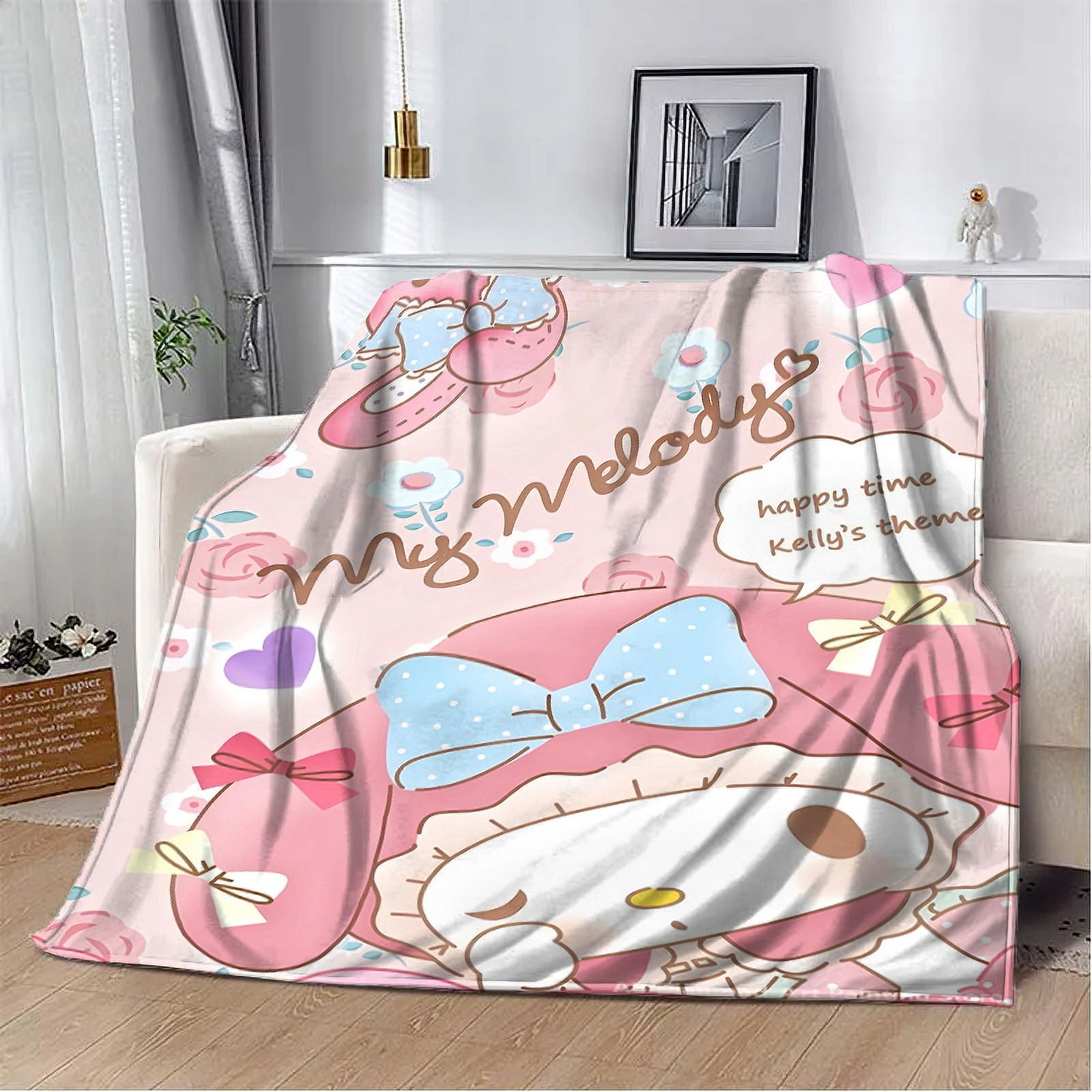 My Melody Sanrio Plush Nap Cartoon Travel Blanket Gifts - Walmart.com