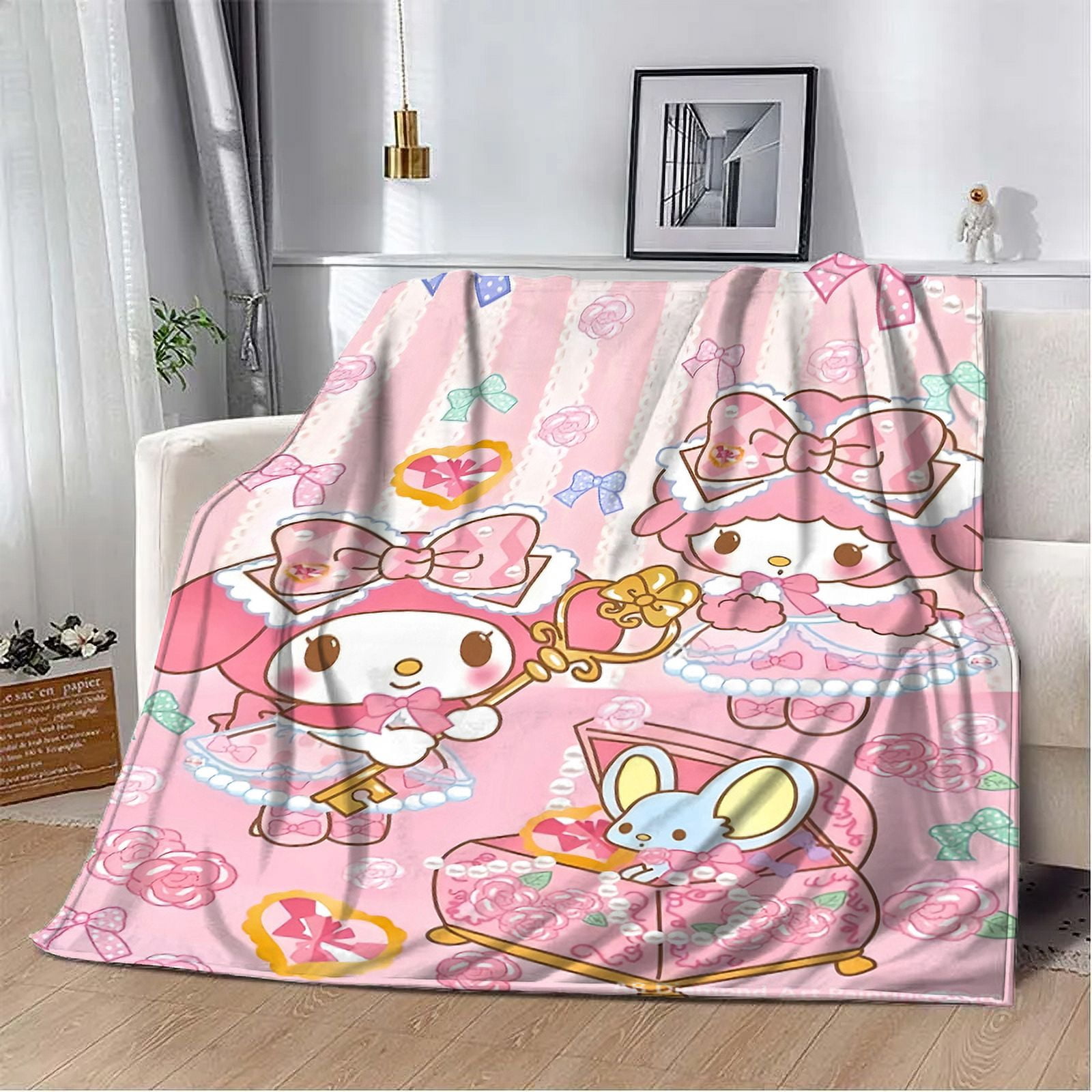 My Melody Sanrio Plush Nap Cartoon Travel Blanket Gifts - Walmart.com