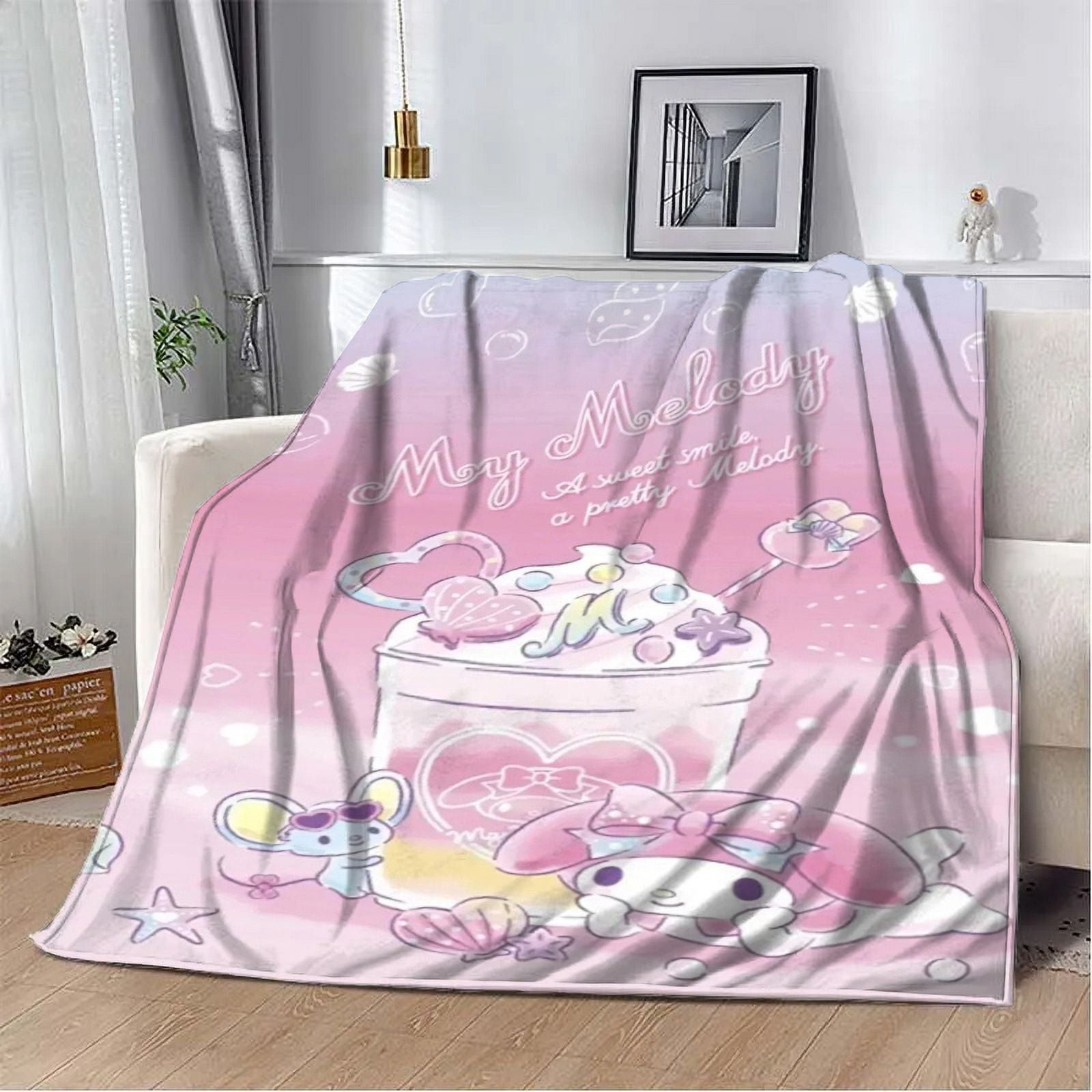 My Melody Sanrio Plush Nap Cartoon Travel Blanket Gifts - Walmart.com