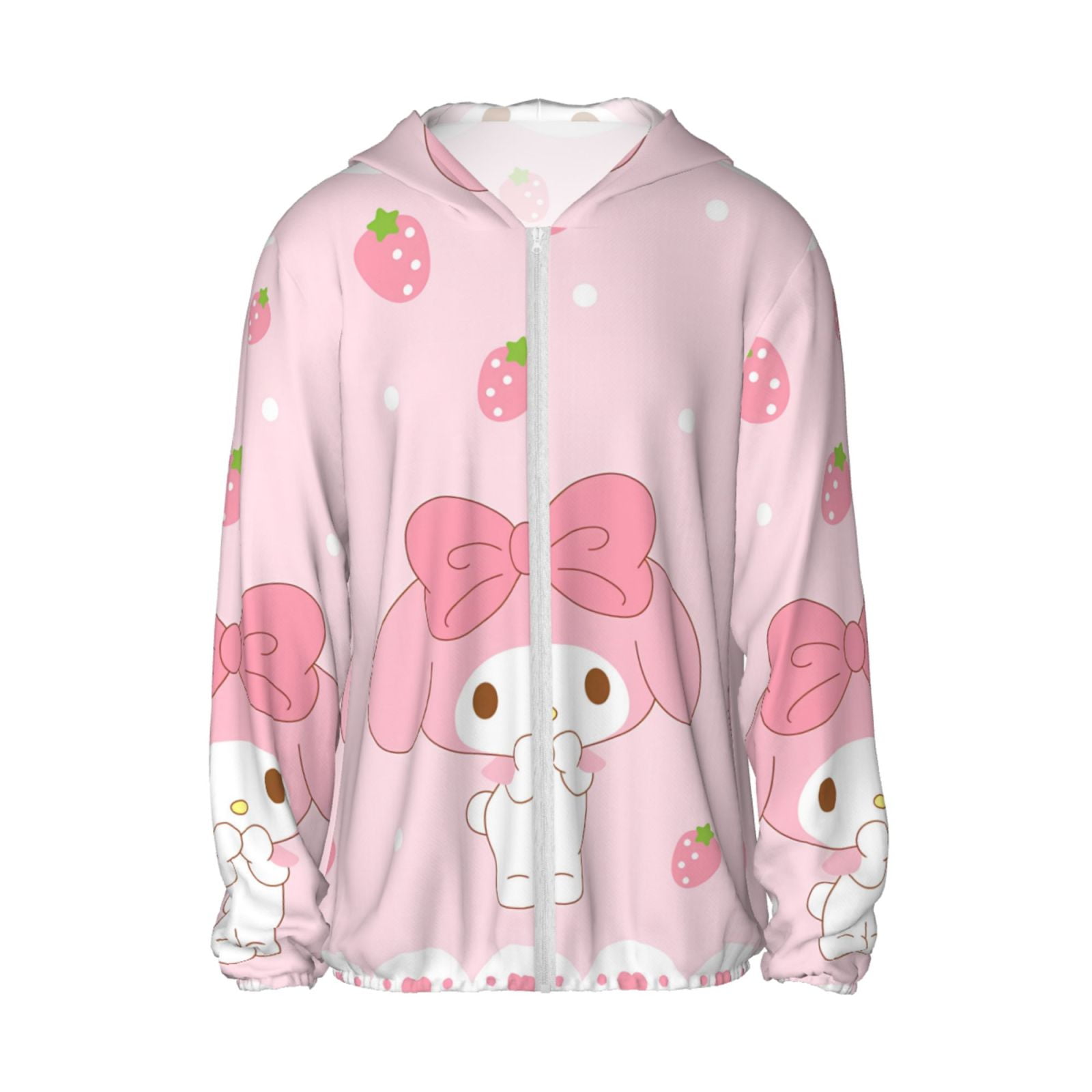 My Melody Sun Rashguard Hoodie Youth Zip-Up UV Jacket Lightweight Sun ...