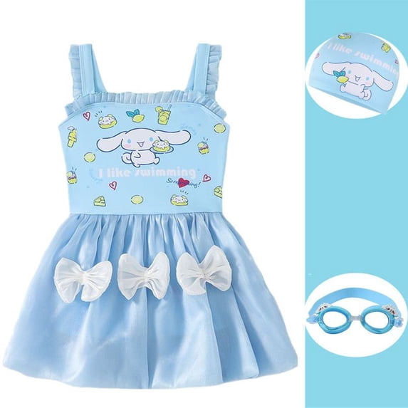 My Melody Swimsuit Kuromi Cinnamoroll Cartoon Sunscreen Swimwear ...