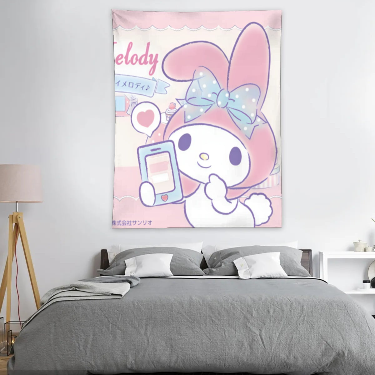 My Melody Tapestry Gift Wall Hanging Backdrop for Room Bedroom Girls Or ...