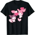 My Melody and Kuromi Valentine's Day Hearts DTG Print Unisex T-Shirt ...