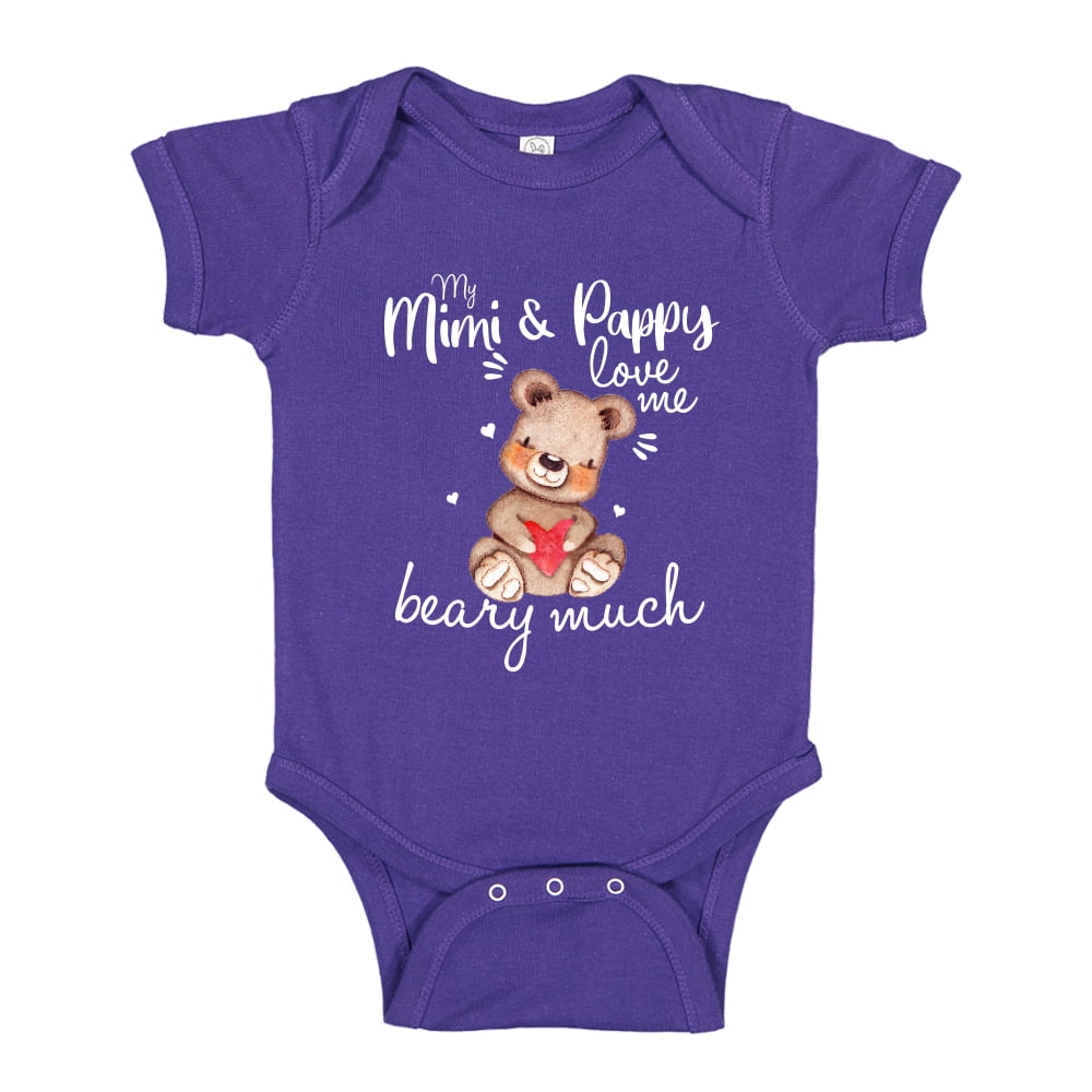 My Mimi and Pappy Love Me Beary Much Baby Bodysuit One Piece 6 mo ...