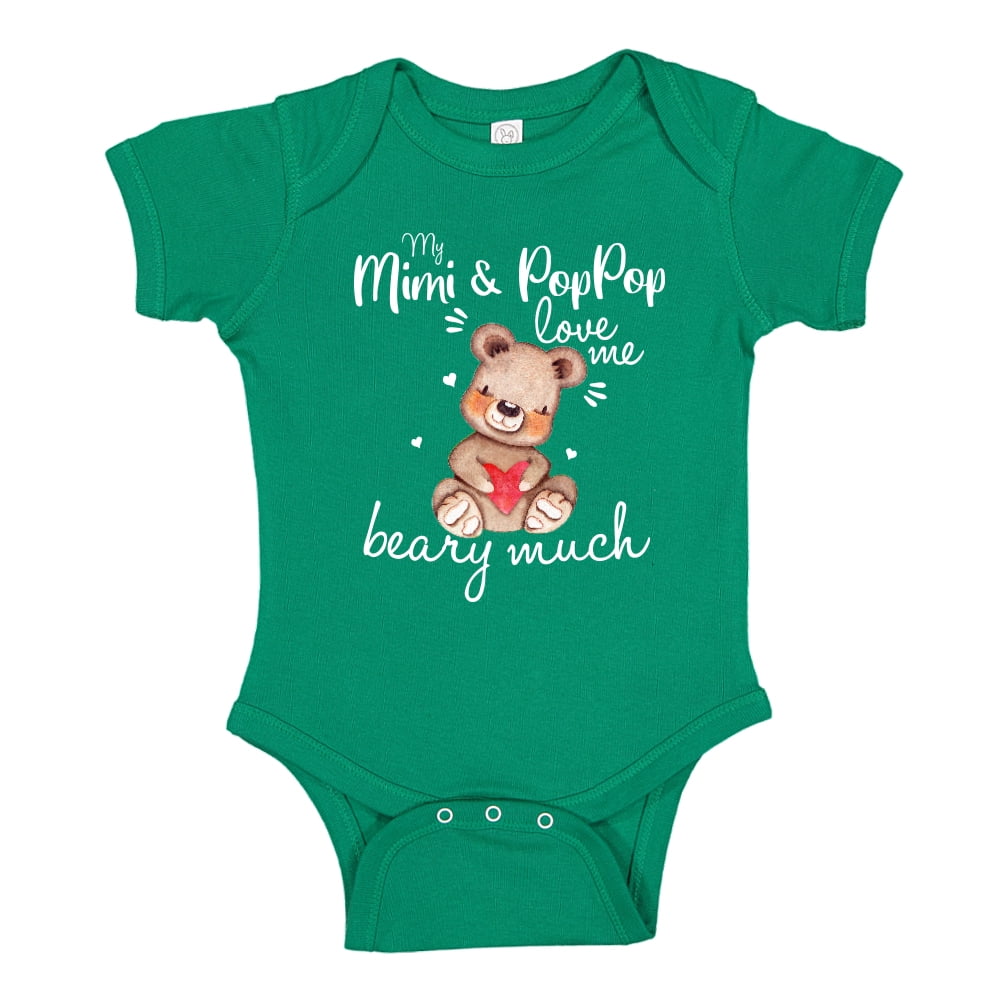 My Mimi and Pop Pop Love Me Beary Much Baby Bodysuit One Piece 18 mo ...