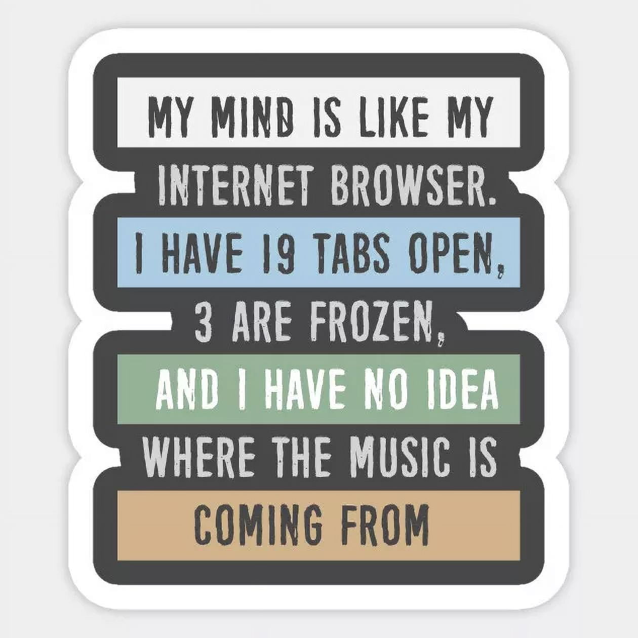 My Mind Is Internet Browser Vinyl Wall Decal Room Decor Sticker Science ...