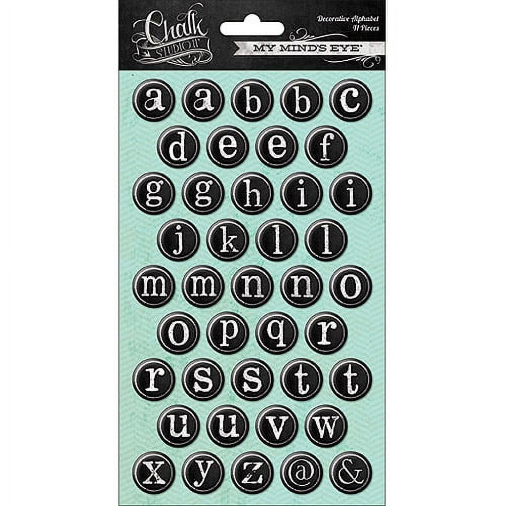 My Minds Eye Chalk Studio 2 Decorative Alphabet 41pcs - Walmart.com