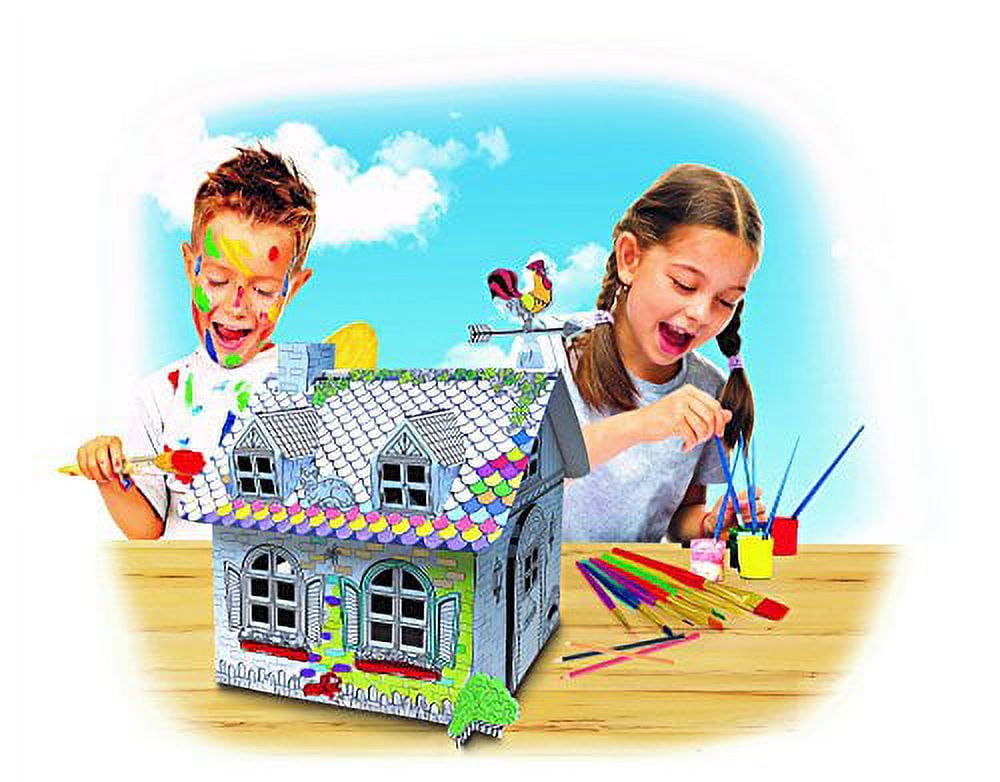 My Mini Rural House Playhouse, Corrugated Cardboard, Coloring Creative ...