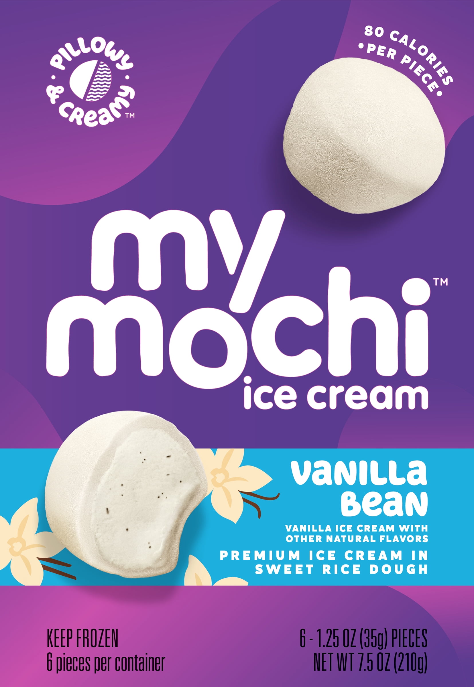 My Mochi Ice Cream Vanilla Bean, 1.25oz, 6 Count - Walmart.com