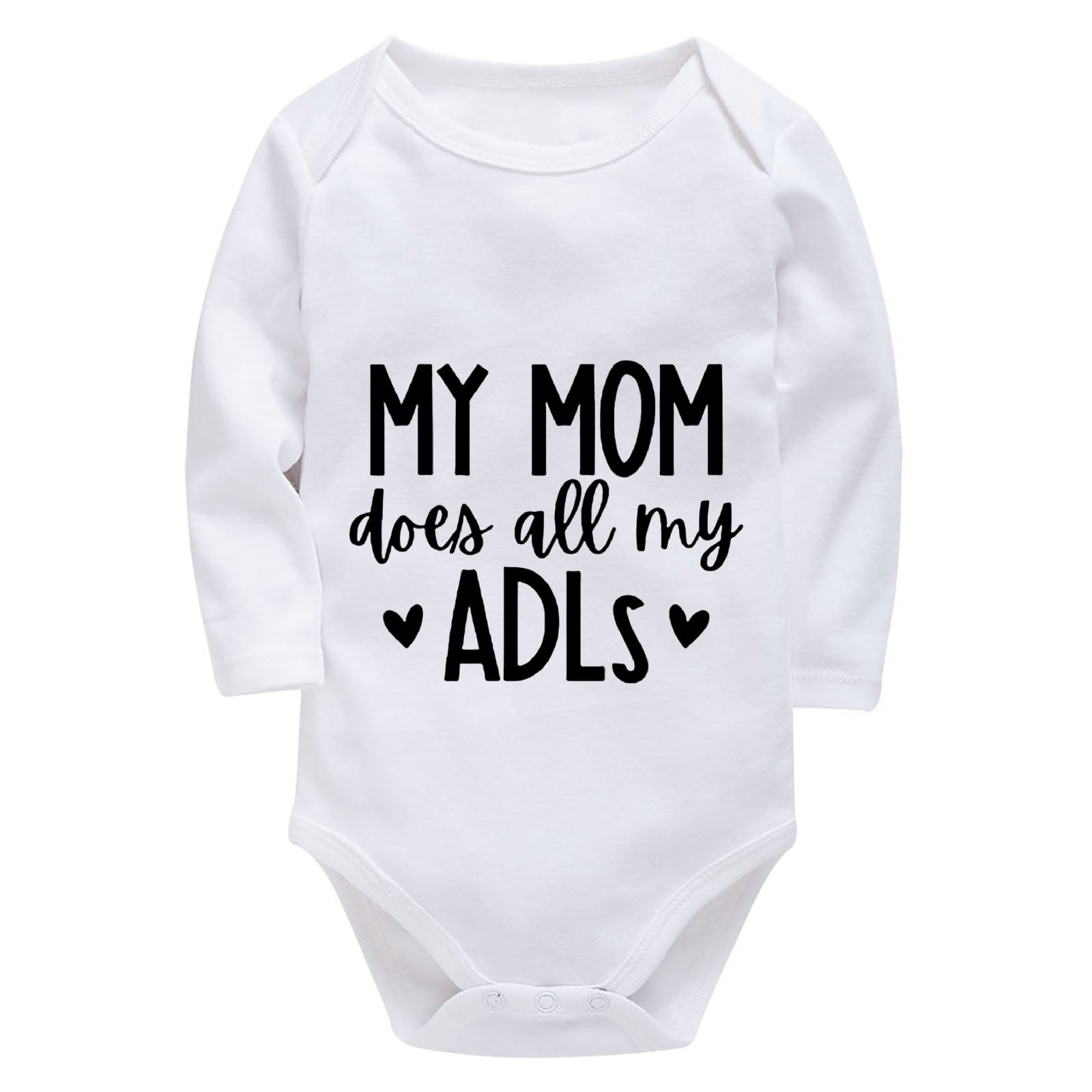 My Mom Does All My Adls Baby First Outfit Hospital for Boy Long Sleeve ...