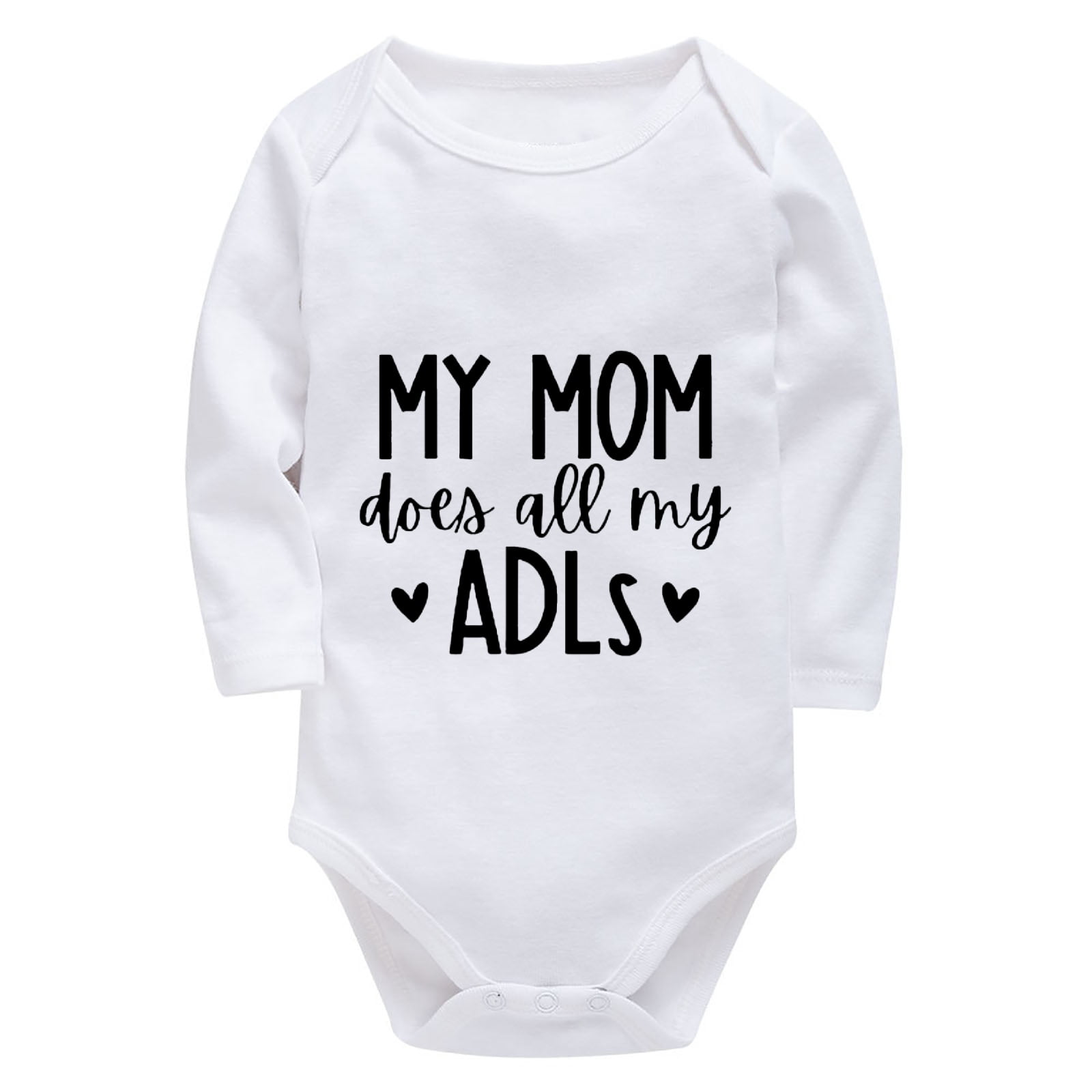 My Mom Does All My Adls Newborn Baby Boy Outfit Long Sleeve Boys Outfit ...