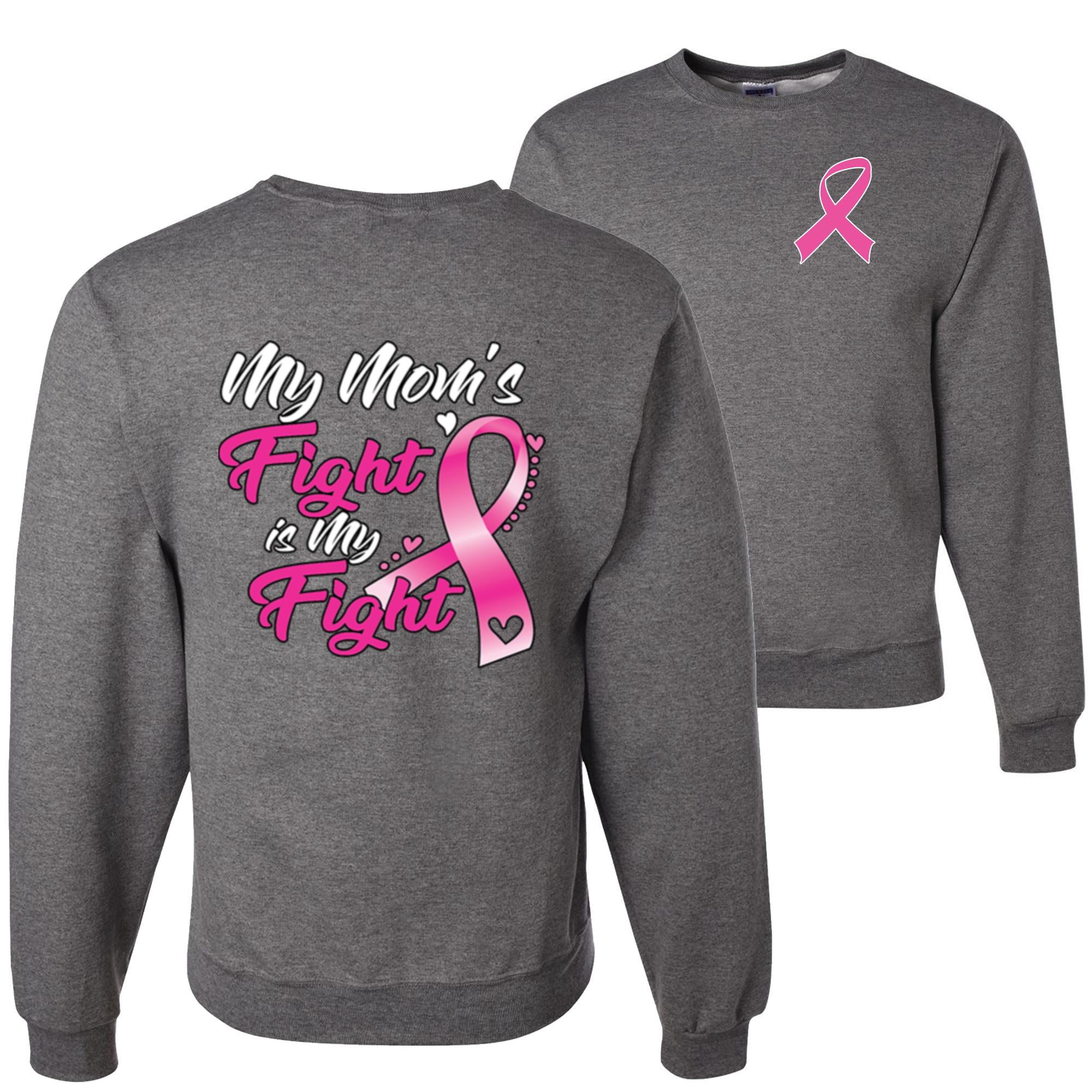 My Moms Fight Is My Fight Pink Ribbon Breast Cancer Awareness Front