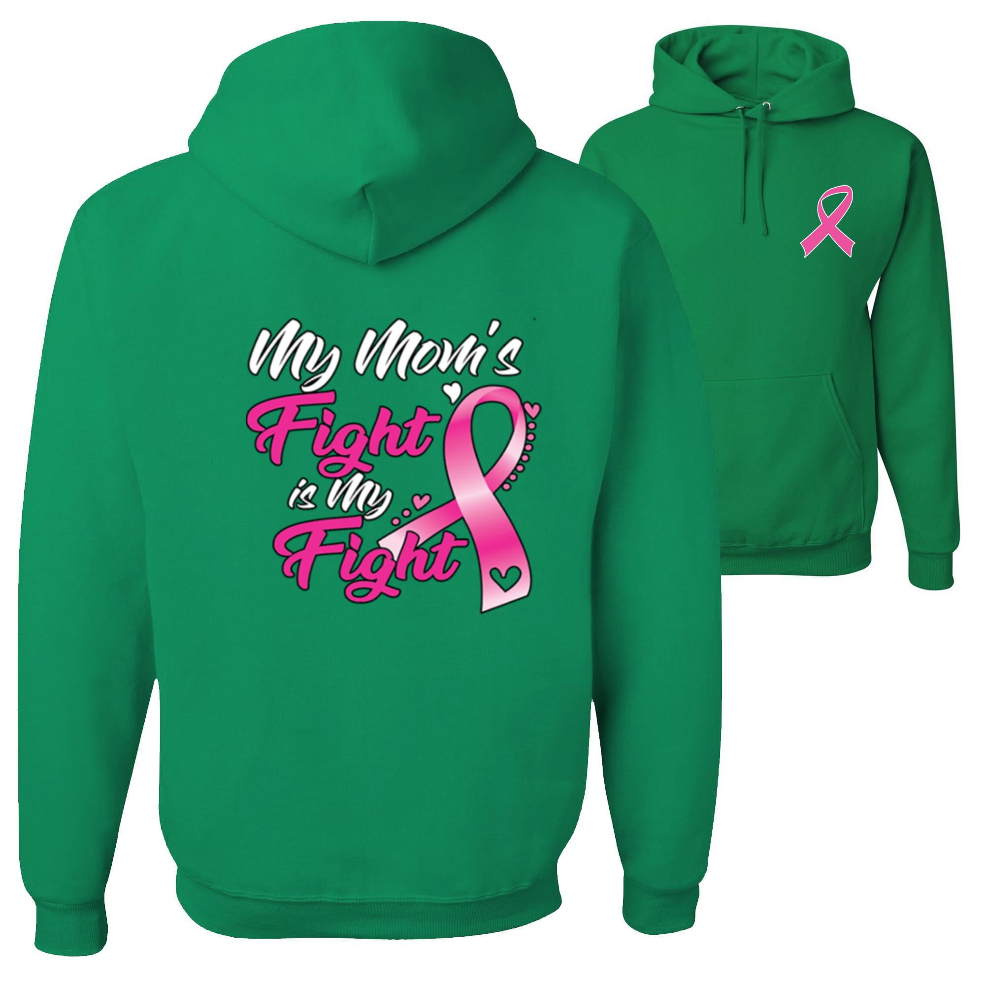 My Moms Fight Is My Fight Pink Ribbon Breast Cancer Awareness Front