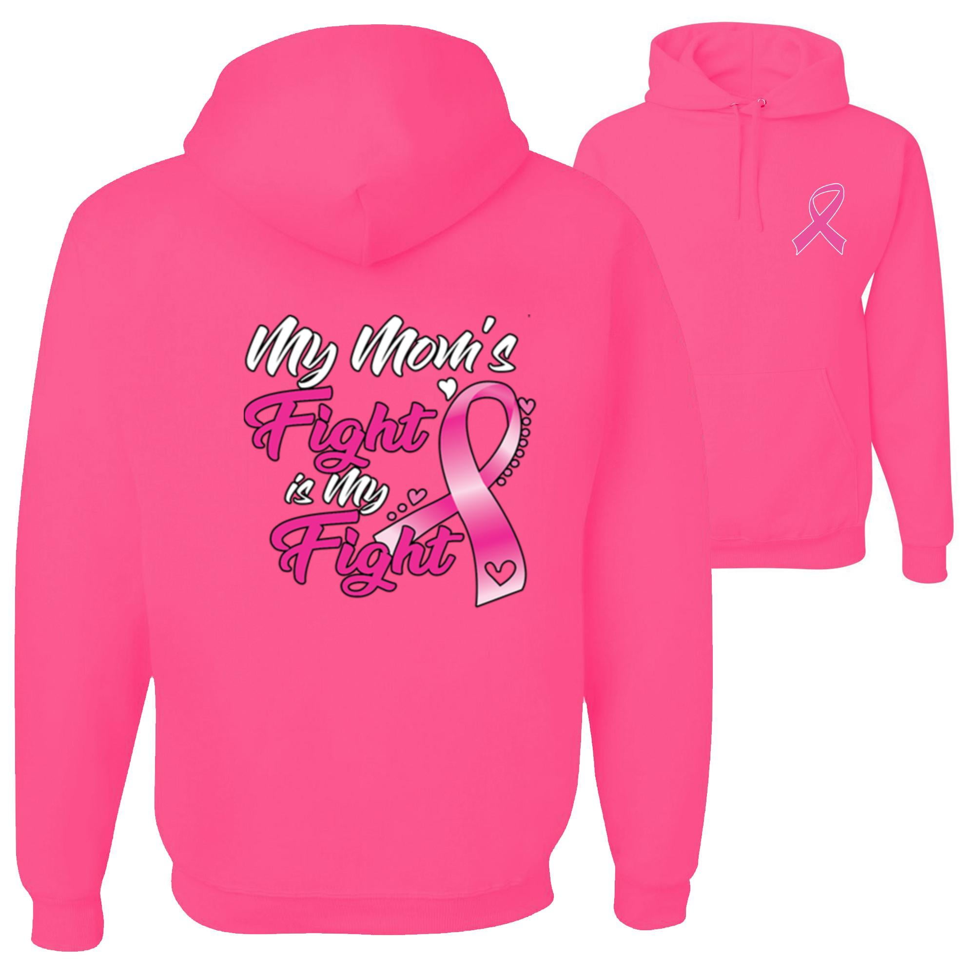 My Moms Fight Is My Fight Pink Ribbon Breast Cancer Awareness Front