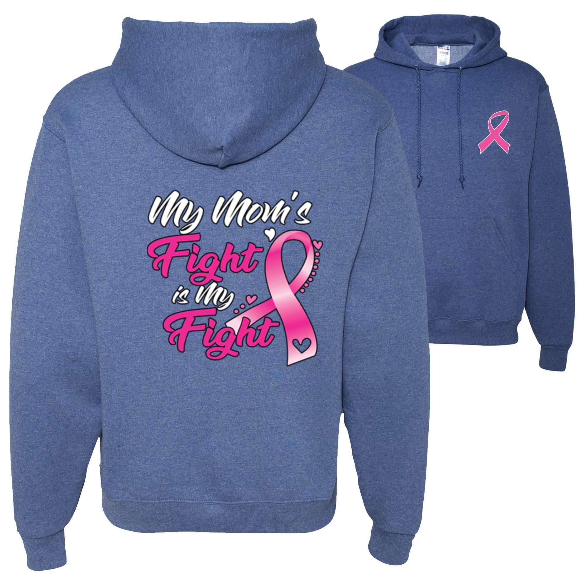 My Moms Fight Is My Fight Pink Ribbon Breast Cancer Awareness Front