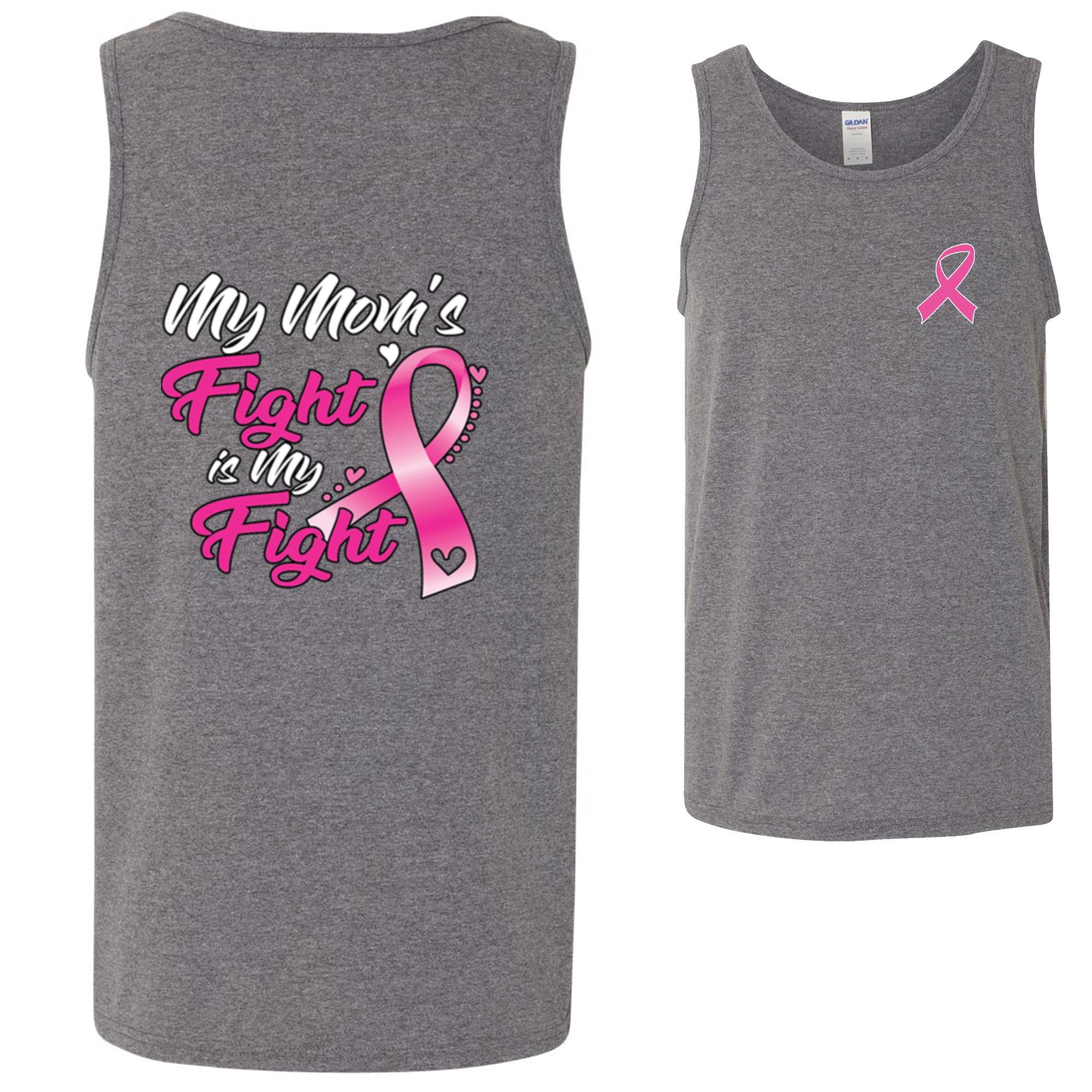 My Moms Fight Is My Fight Pink Ribbon Breast Cancer Awareness Front