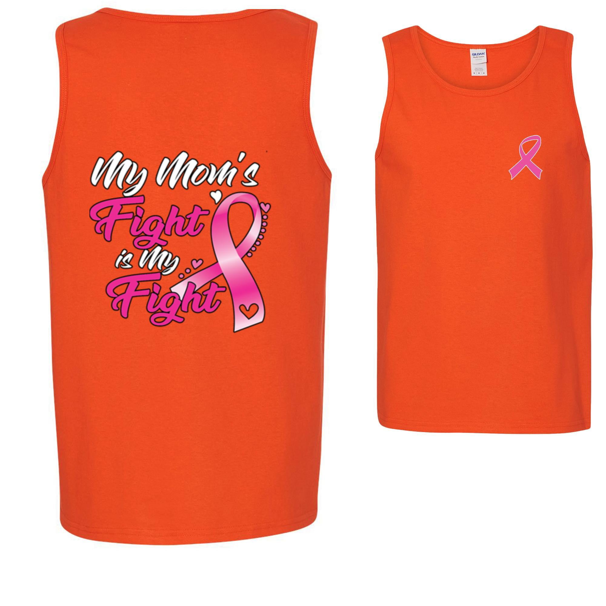My Moms Fight Is My Fight Pink Ribbon Breast Cancer Awareness Front