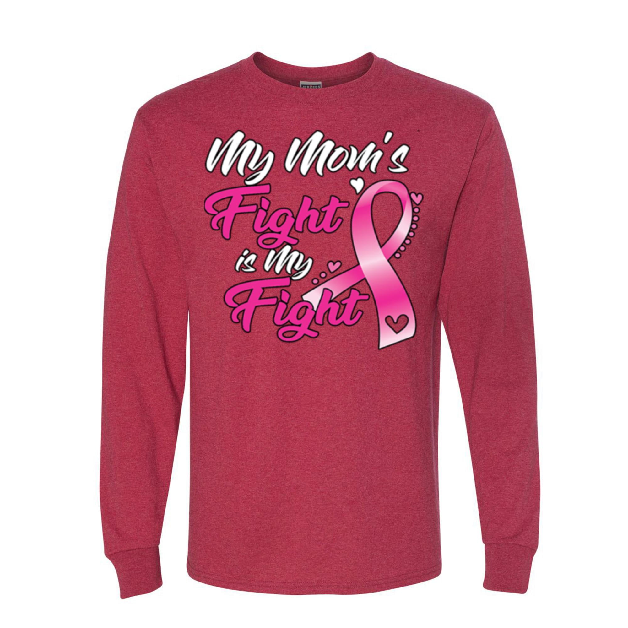 My Moms Fight Is My Fight Pink Ribbon Breast Cancer Awareness Mens