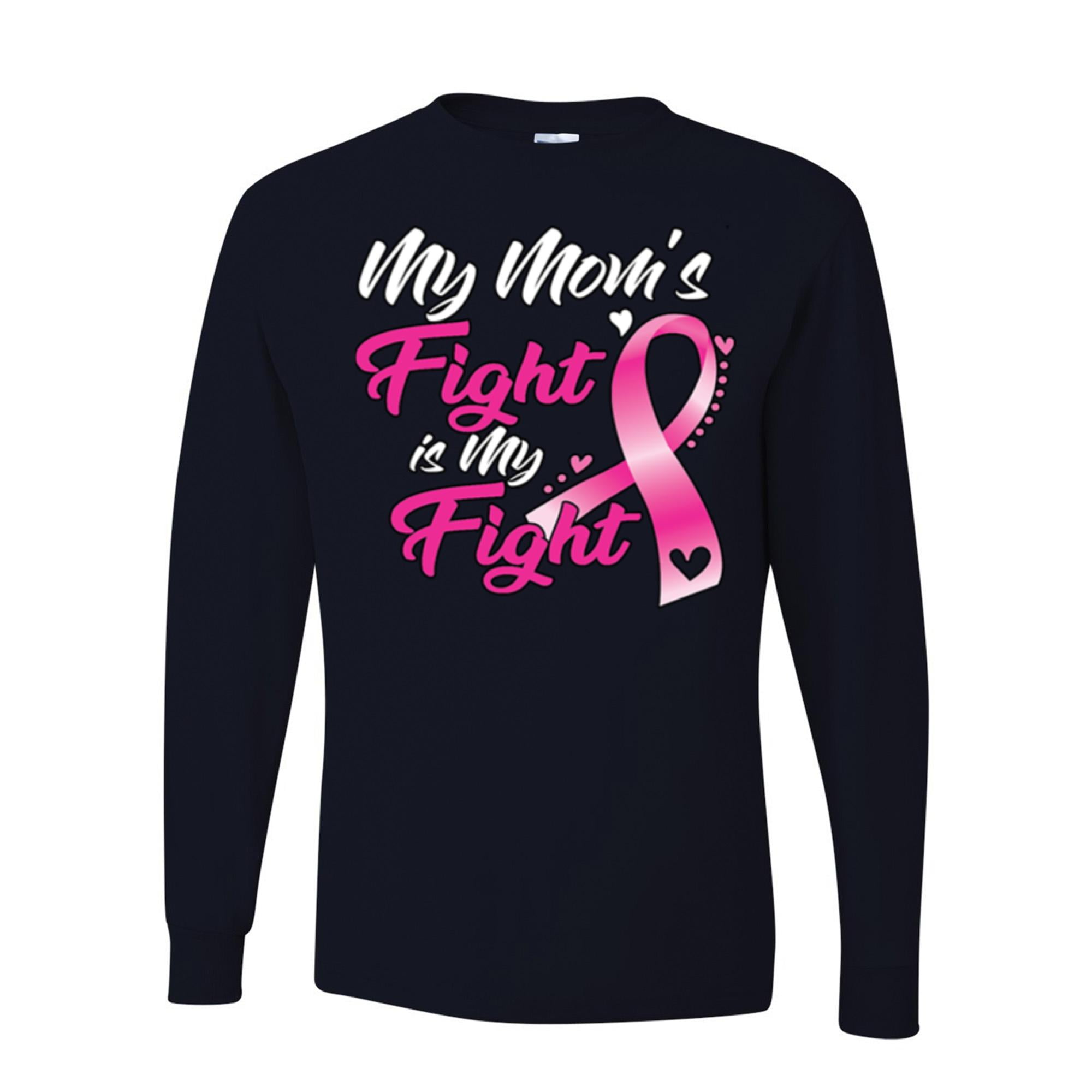 My Moms Fight Is My Fight Pink Ribbon Breast Cancer Awareness Mens
