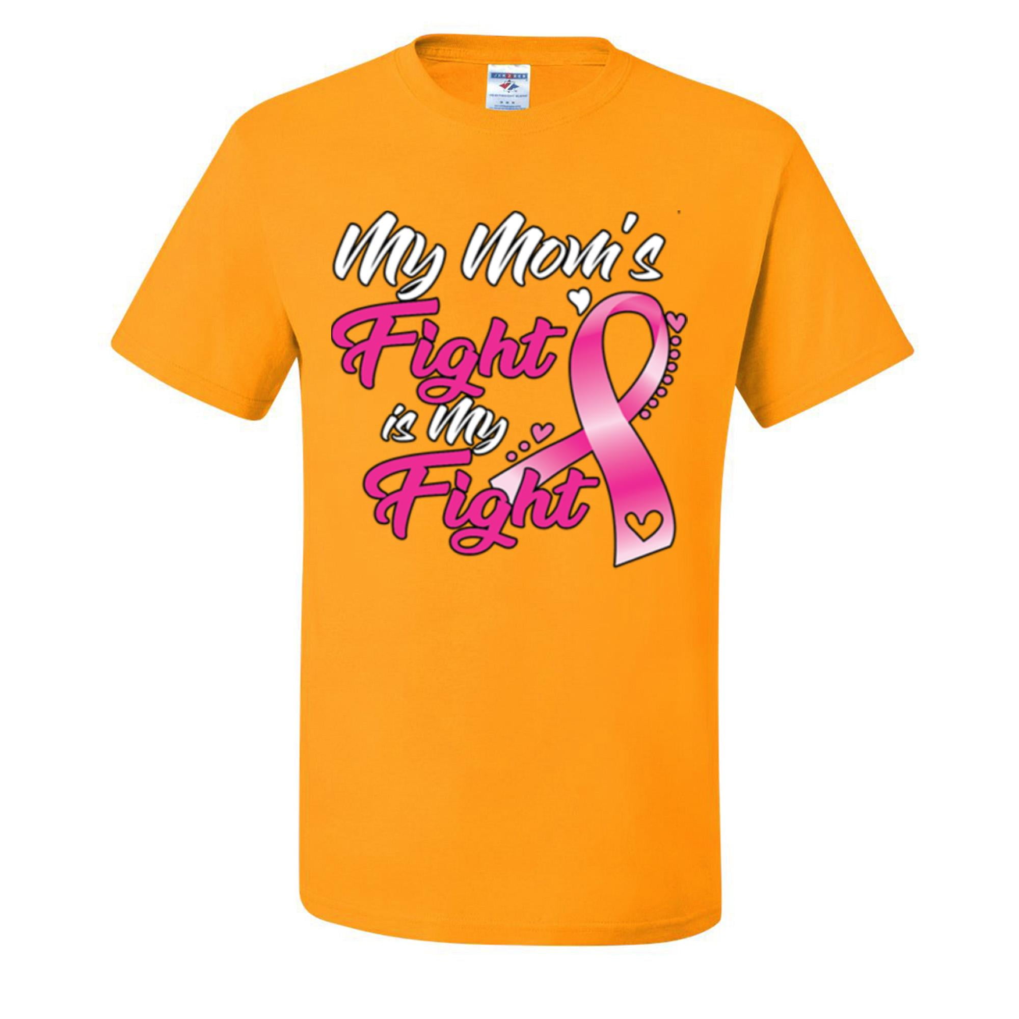 My Moms Fight Is My Fight Pink Ribbon Breast Cancer Awareness Mens T