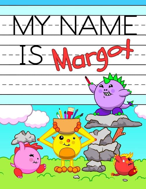 My Name is Margot: Fun Dino Monsters Themed Personalized Primary Name ...