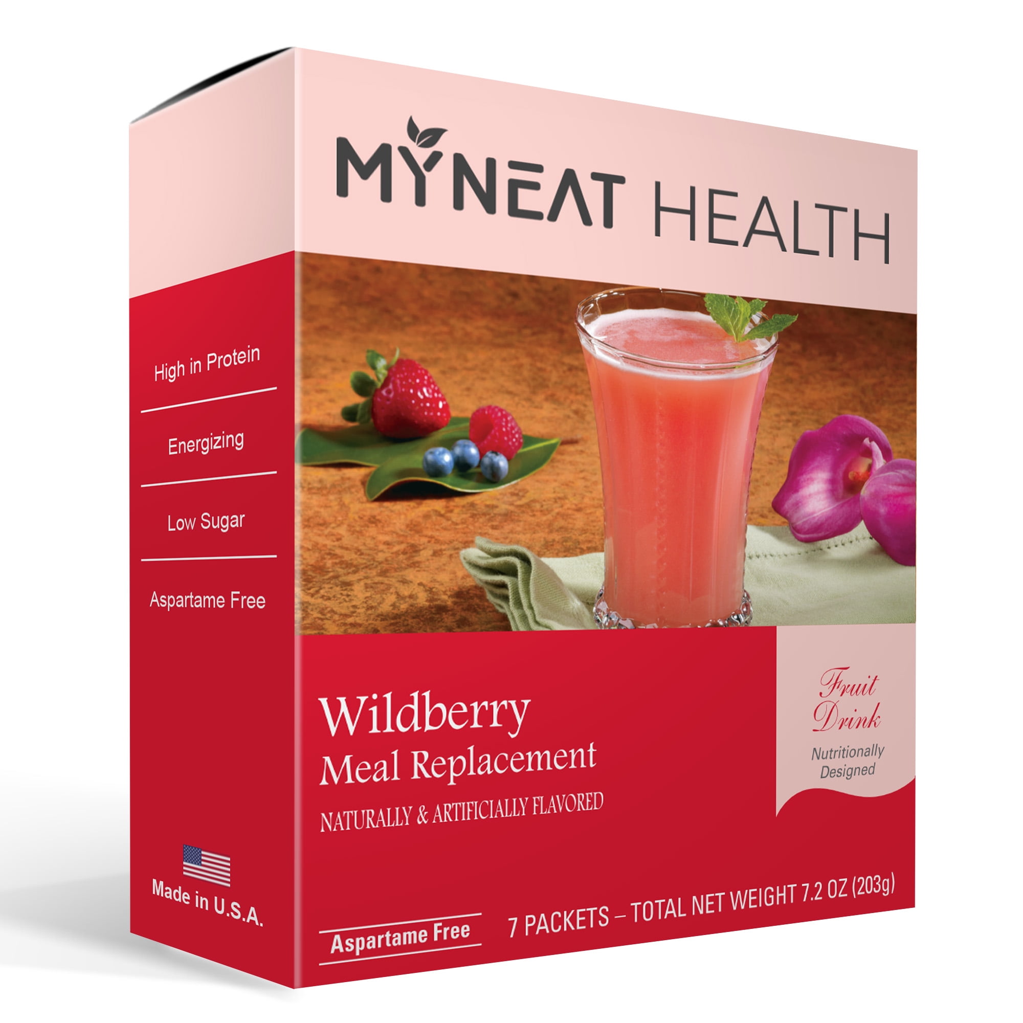 My Neat Health High Protein Meal Replacement Fruit Drink - Wildberry (7 ...