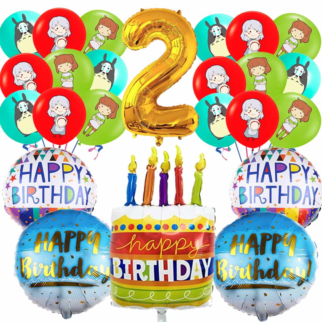 My Neighbor Totoro Balloons Party Supplies 2nd Big Number Decorations ...