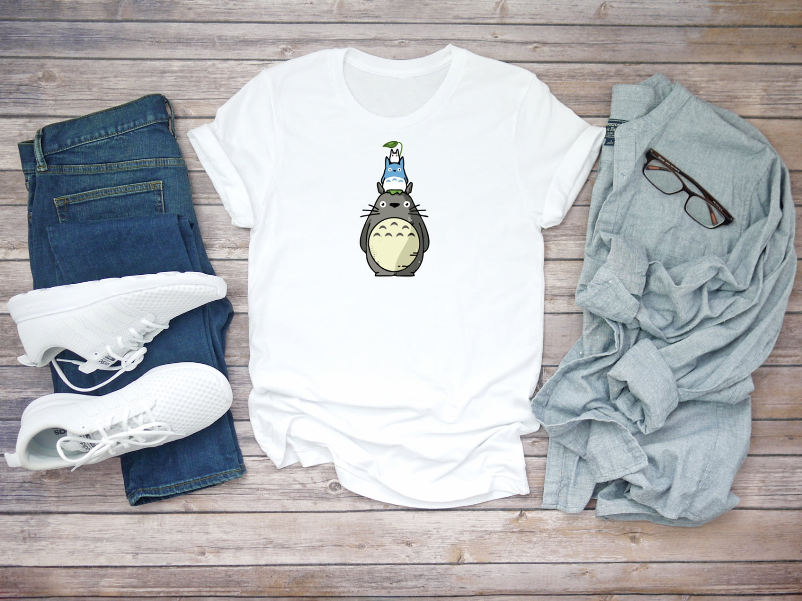 My Neighbor Totoro Cute Movie Character Short Sleeve White Men's T ...