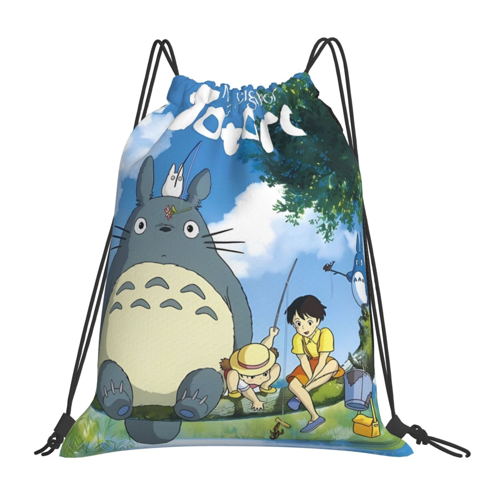 My Neighbor Totoro Drawstring Backpack Sport Gym Bag For Yoga Swimming ...
