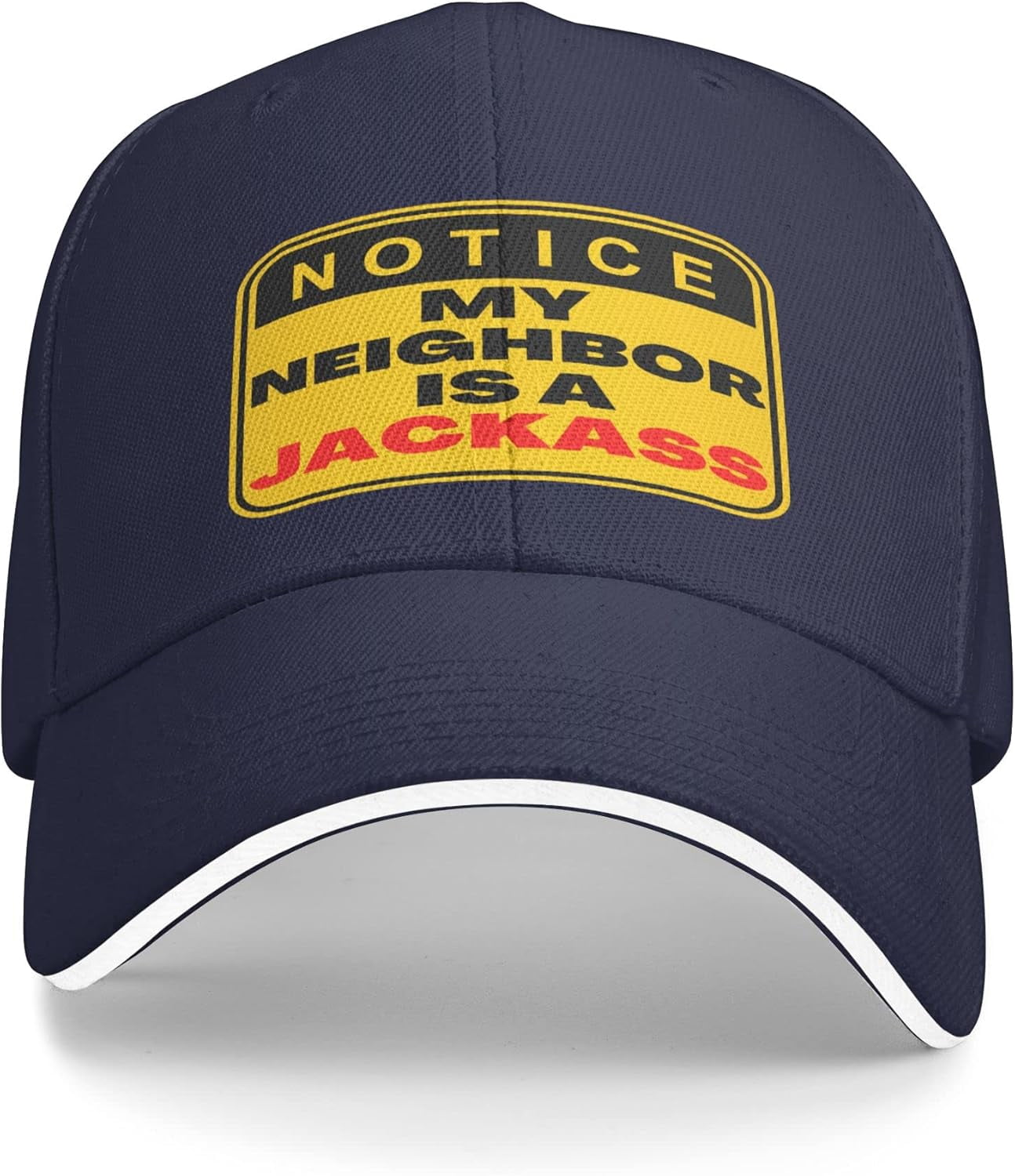 My Neighbor is A Jackass Hat Black Unisex Trucker Baseball Cap ...