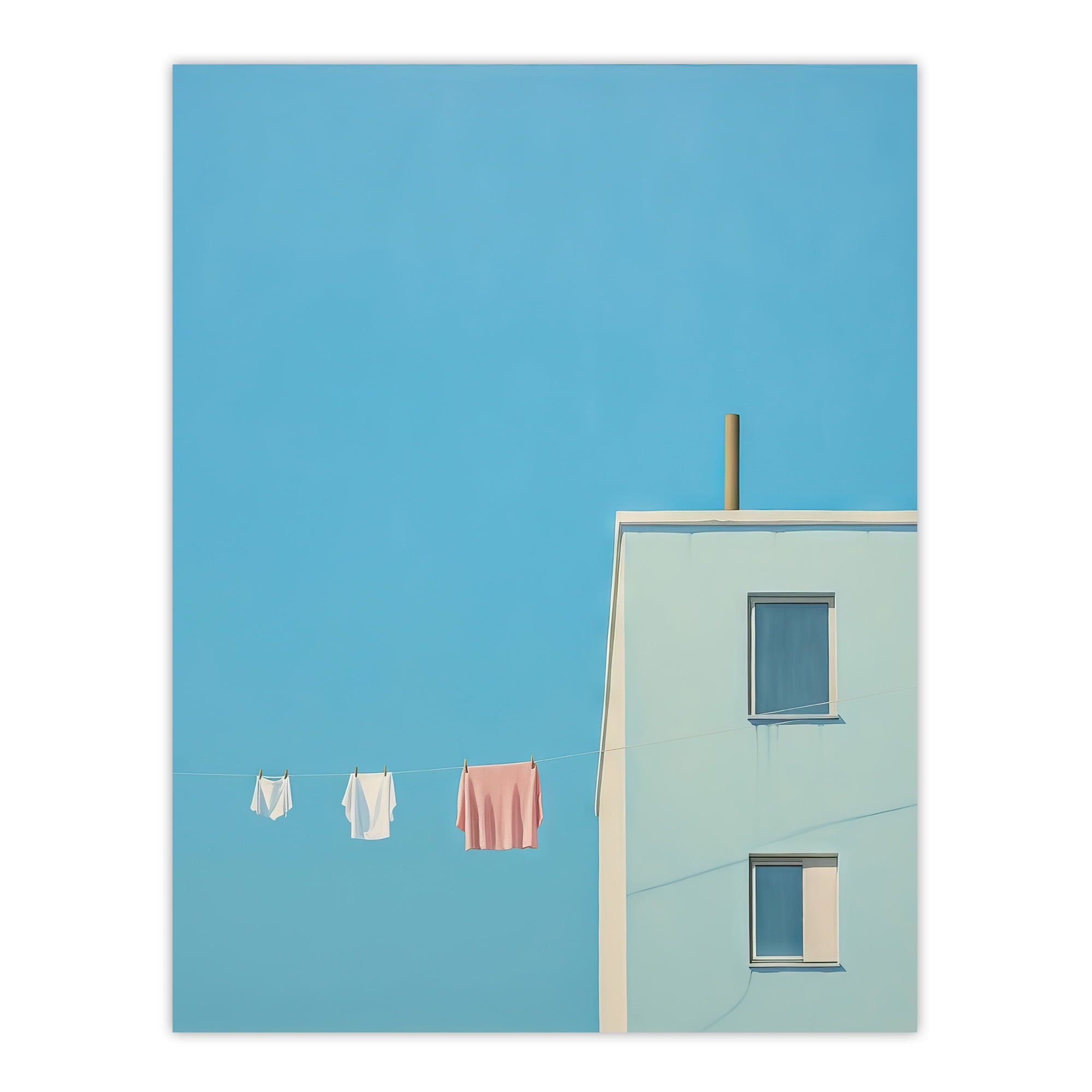 My Neighbours Pants By Amy Denver Minimalist Soft Pastel Blue Laundry ...