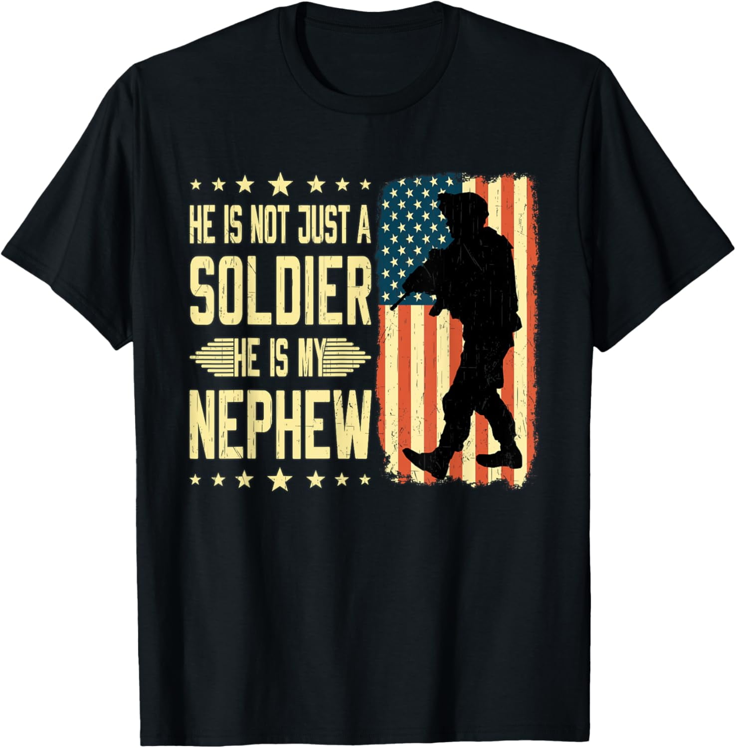 My Nephew Is A Soldier Hero Proud Army Aunt Uncle Military T-Shirt ...