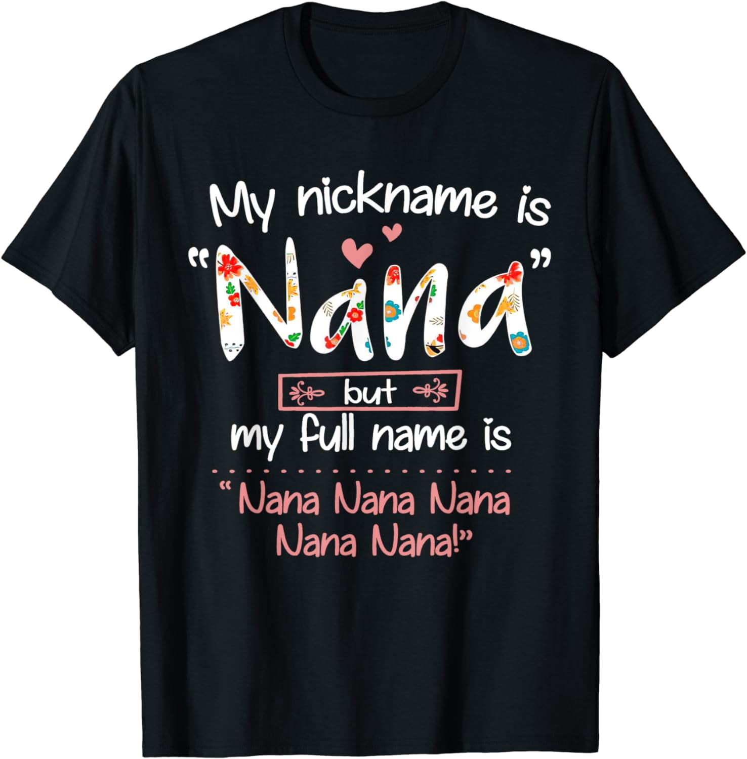My Nickname Is Nana But My Full Name - Grandma Mother's Day T-Shirt ...