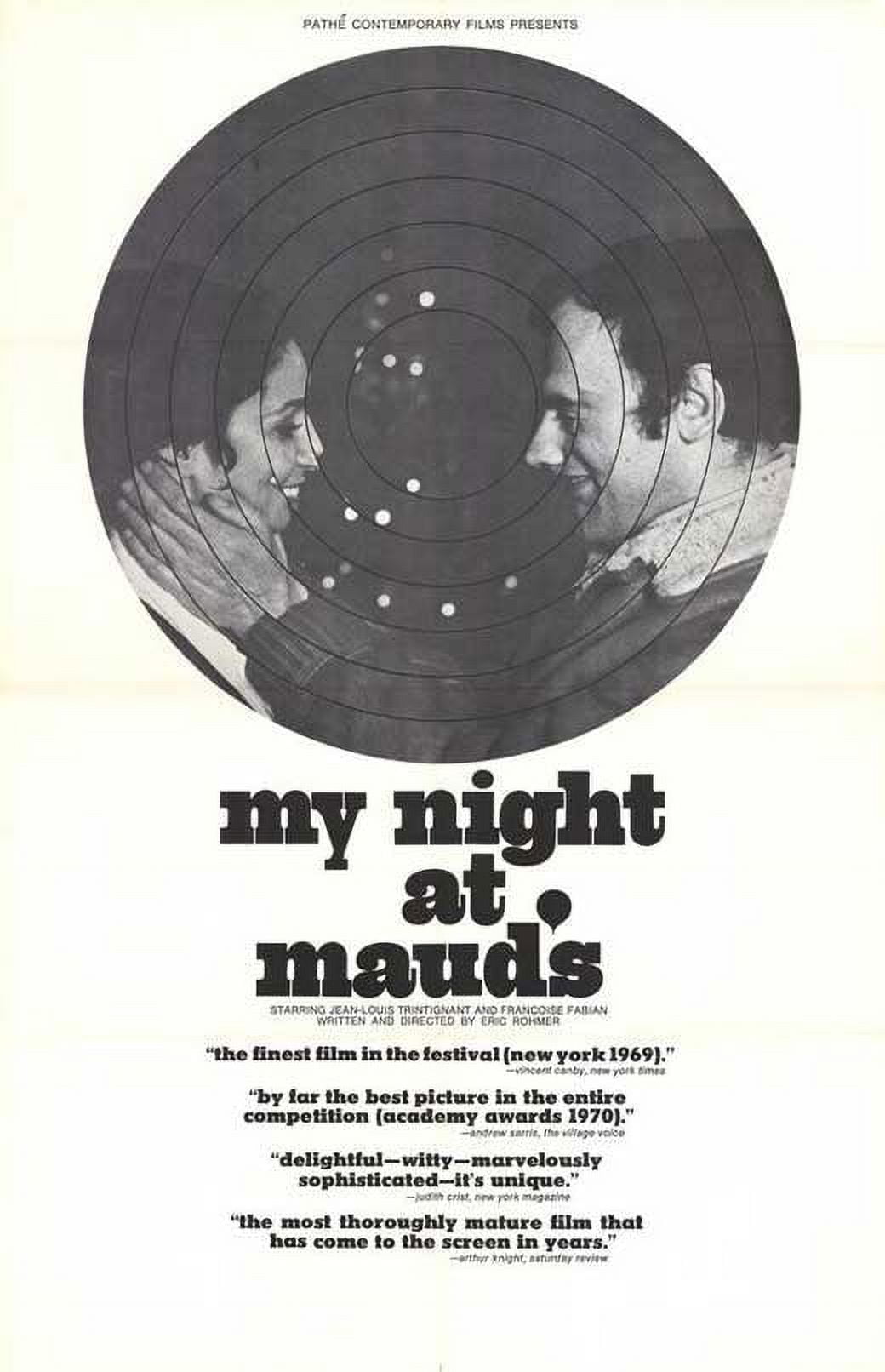 My Night at Maud's POSTER (27x40) (1969) - Walmart.com