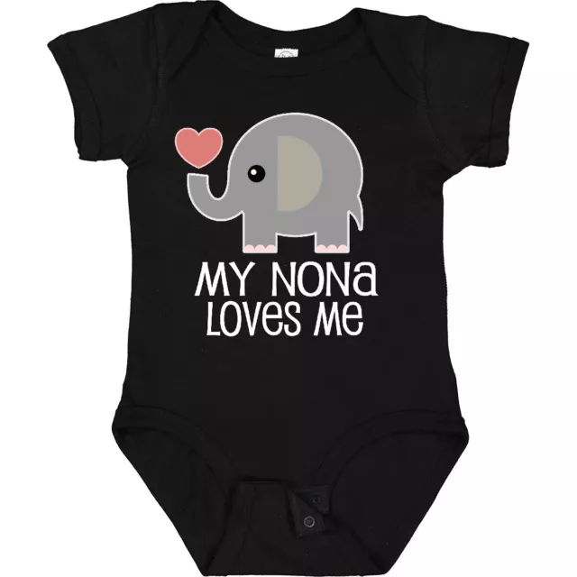 My Nona Loves Me Grandchild Baby Bodysuit From Grandson Granddaughter Bodysuit Cute Baby Onesie ...
