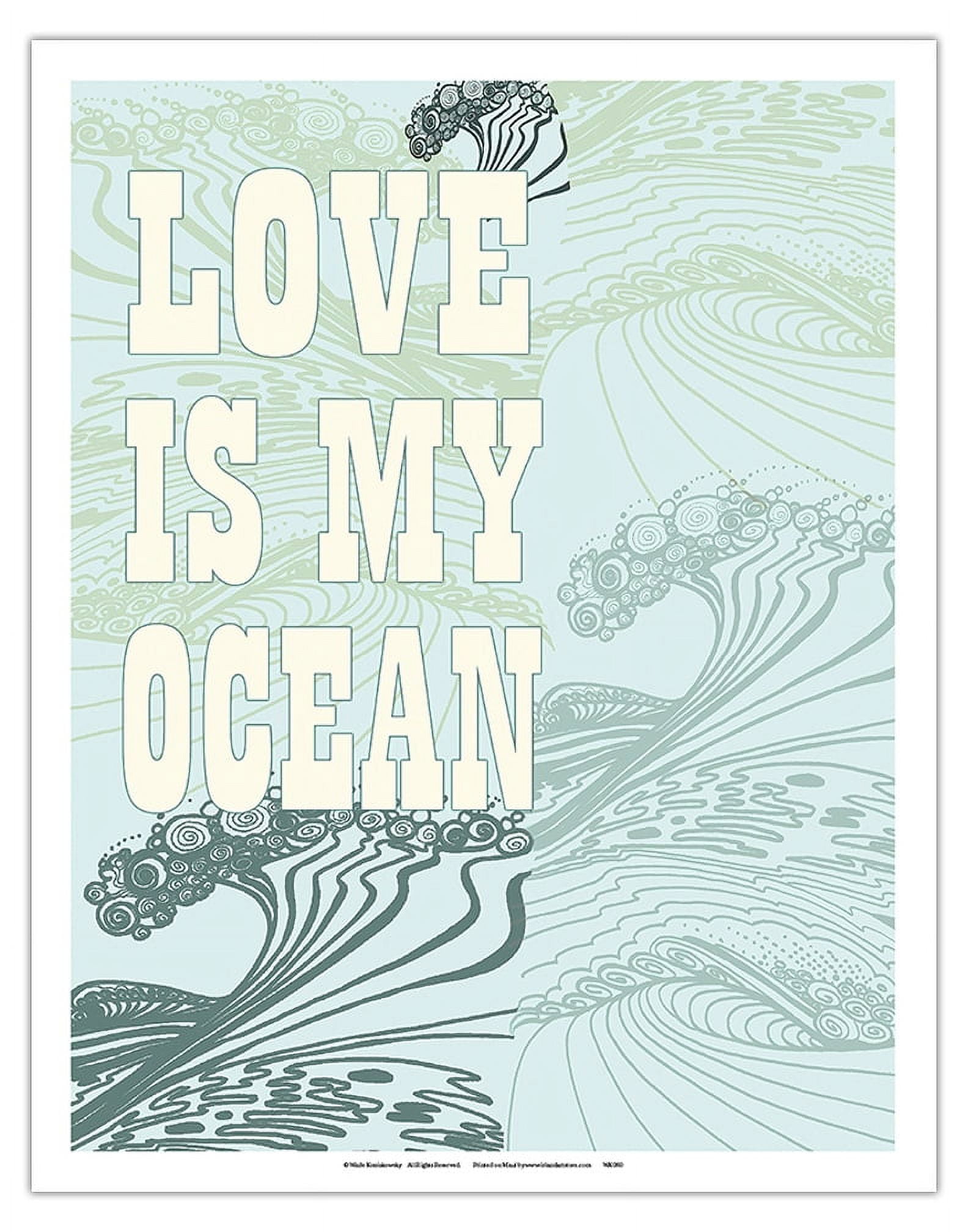 My Ocean is Love - Original Collage Art by Wade Koniakowsky - Fine Art ...