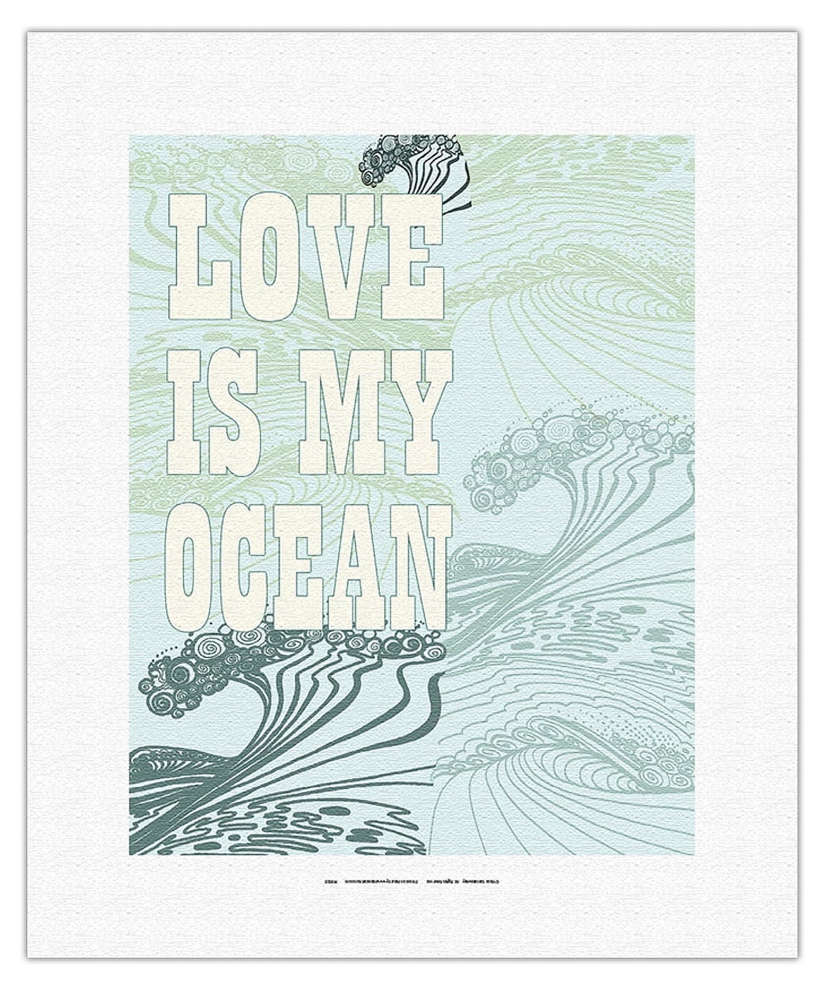 My Ocean is Love - Original Collage Art by Wade Koniakowsky - Fine Art ...
