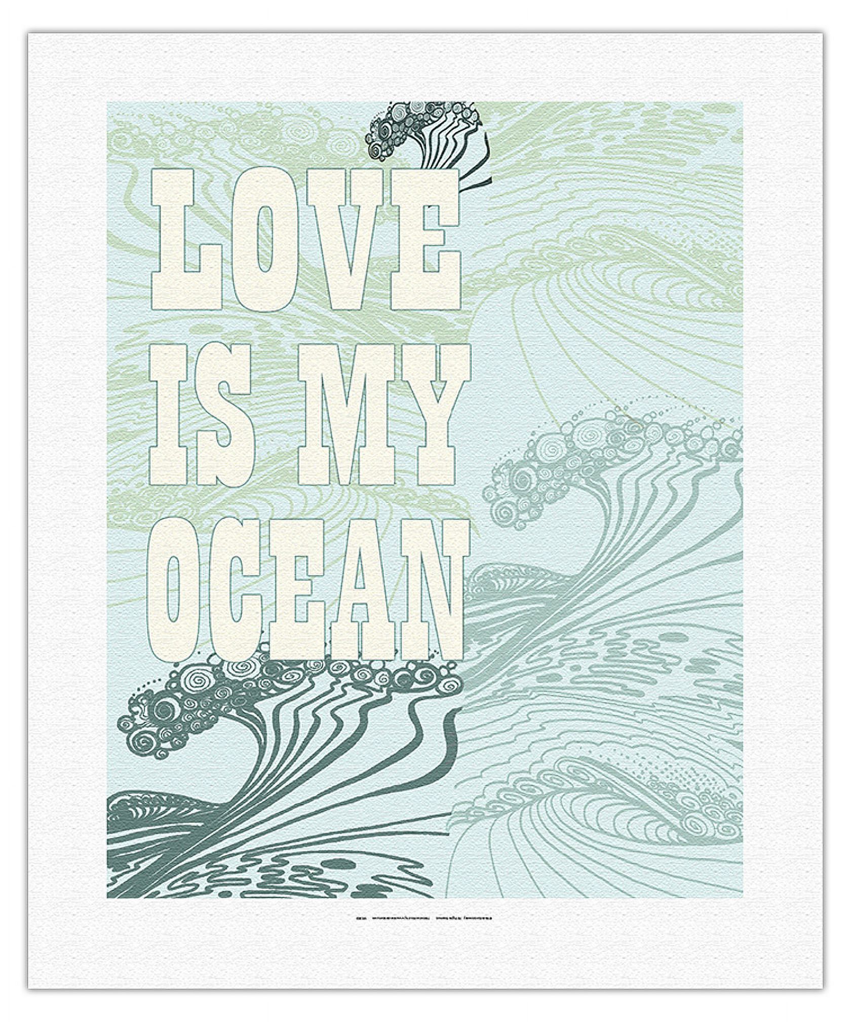 My Ocean is Love - Original Collage Art by Wade Koniakowsky - Fine Art ...