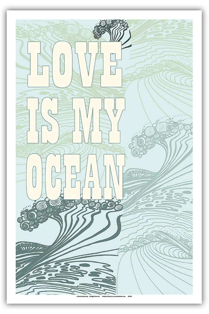 My Ocean is Love - Original Collage Art by Wade Koniakowsky - Master ...