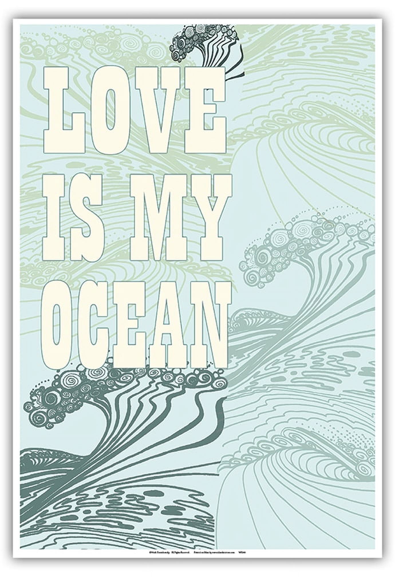 My Ocean is Love - Original Collage Art by Wade Koniakowsky - Master ...