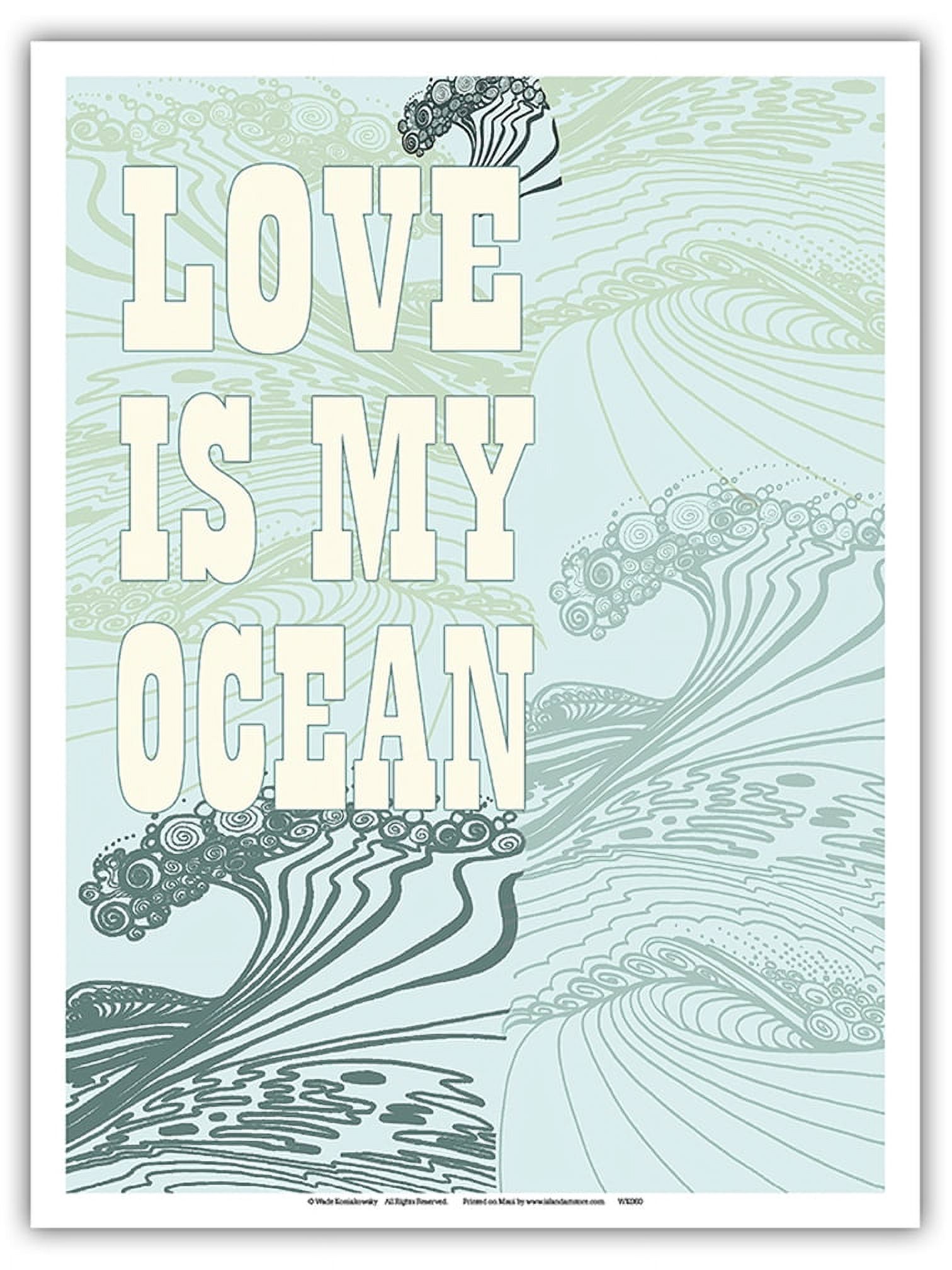 My Ocean is Love - Original Collage Art by Wade Koniakowsky - Master ...